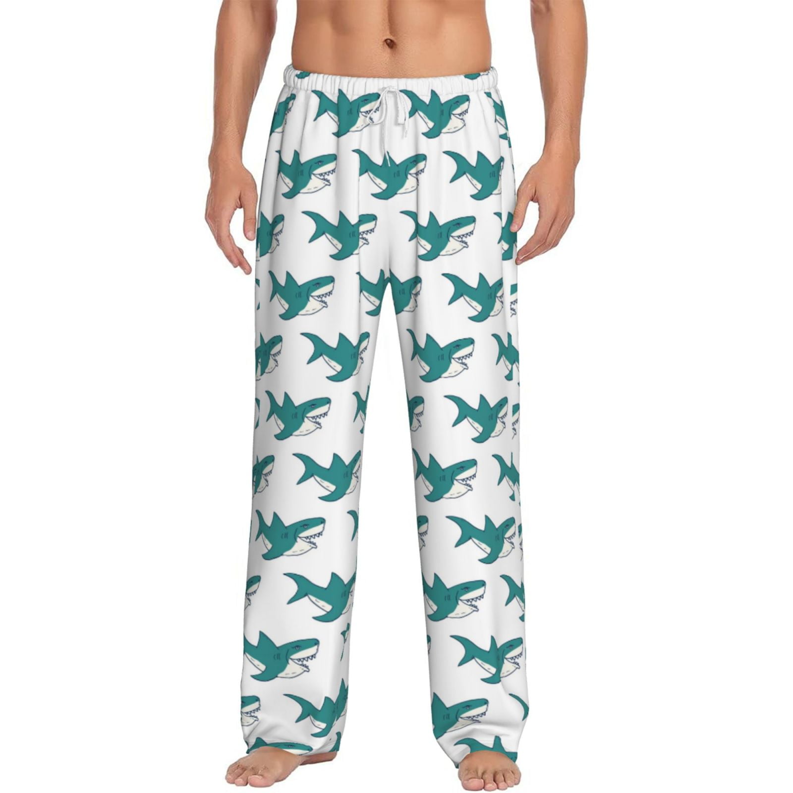 Qekee Cartoon Shark Men's Straigh Pajama Pant - Walmart.com