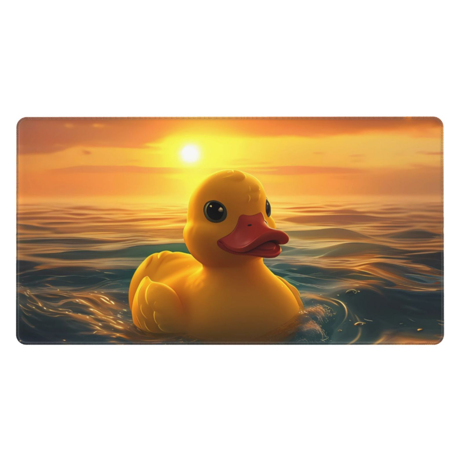 Qekee Cartoon Swimming Yellow Duck Print Desk Pad Protector,Mouse Pad ...