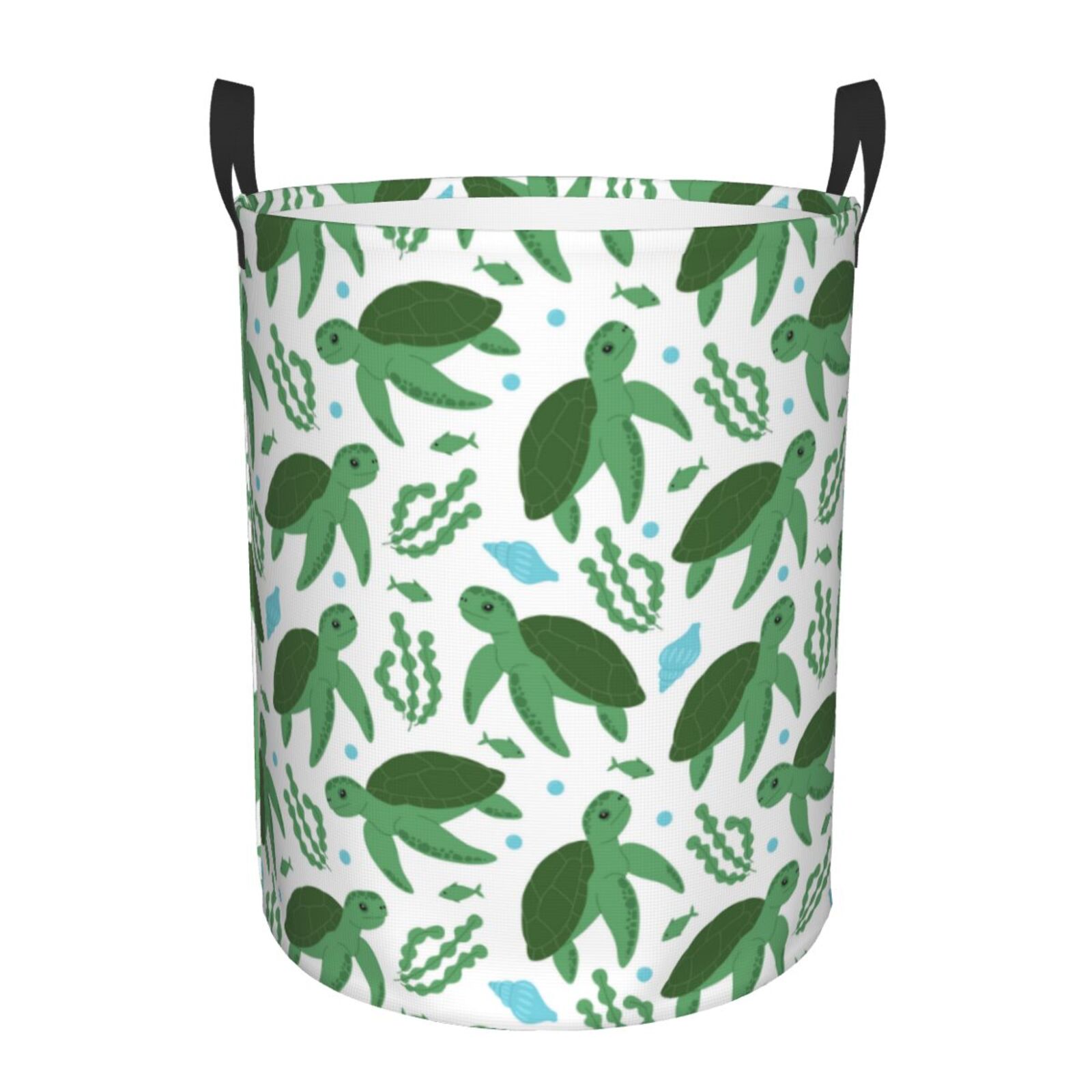 Qekee Cartoon Turtle print Laundry Hamper Basket, Hamper Basket for ...