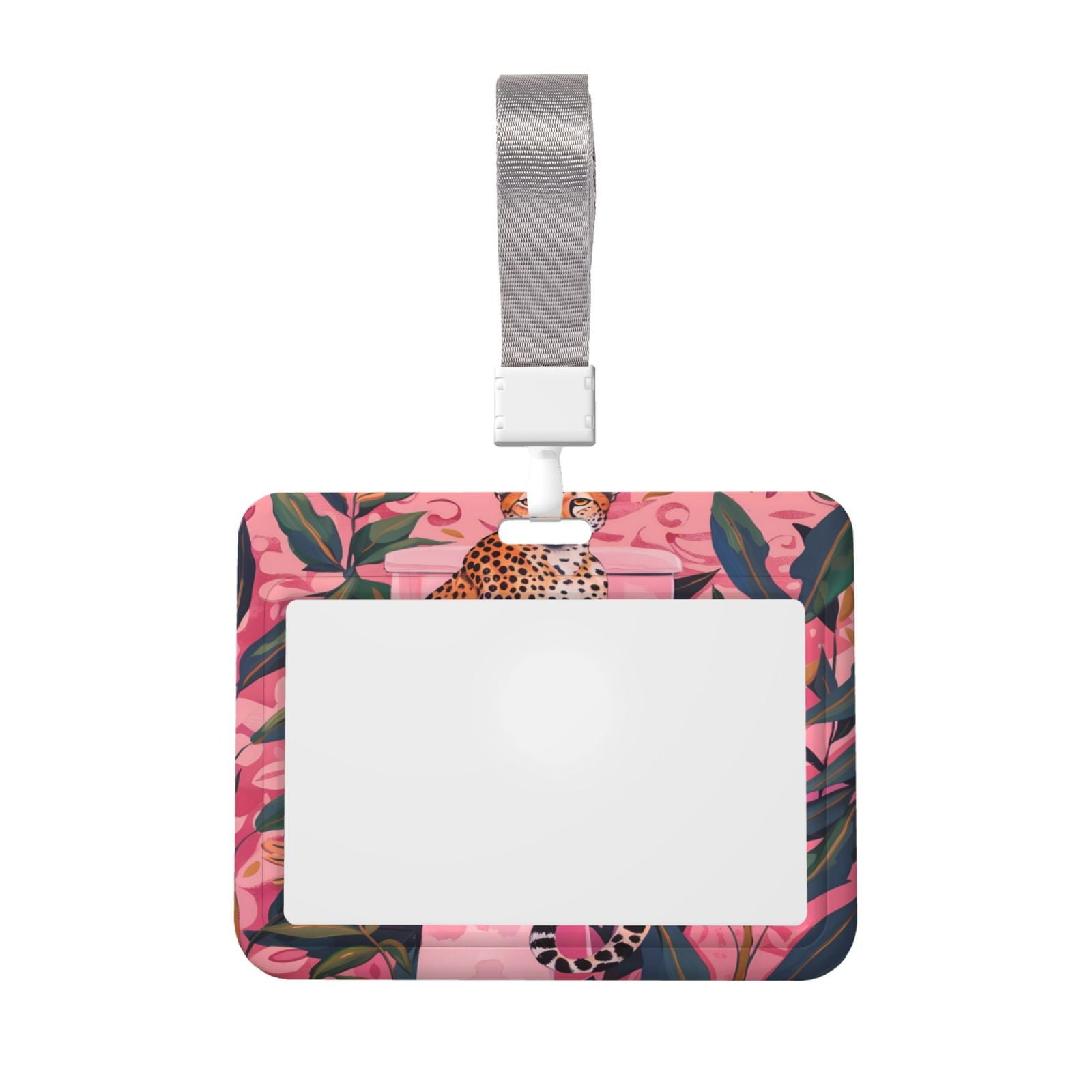 Qekee Cheetah On Toilet Humor Art Print Card Badge Holder,Clear Name ...