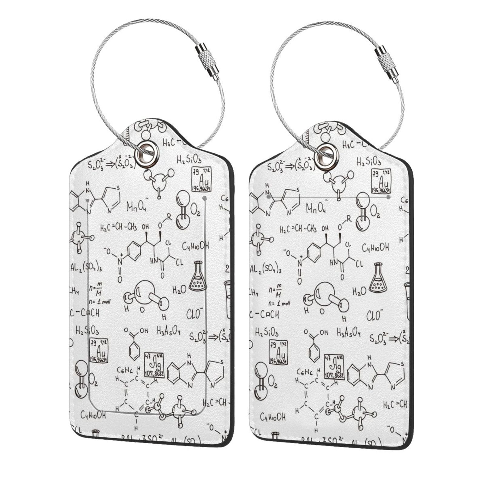 Qekee Chemical Formulas Print Luggage Tag for Suitcase,Bag Tag with ...