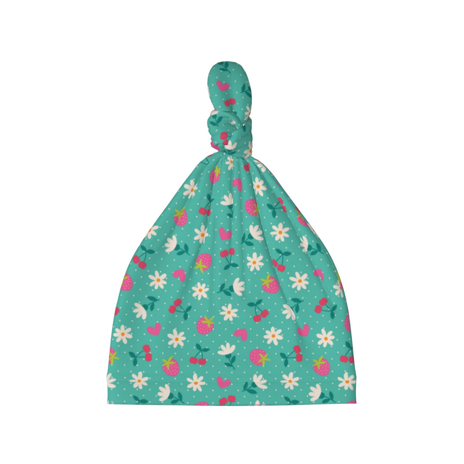 Qekee Cherry Strawberry Floral Print Newborn Baby Hospital Hat for Boy ...