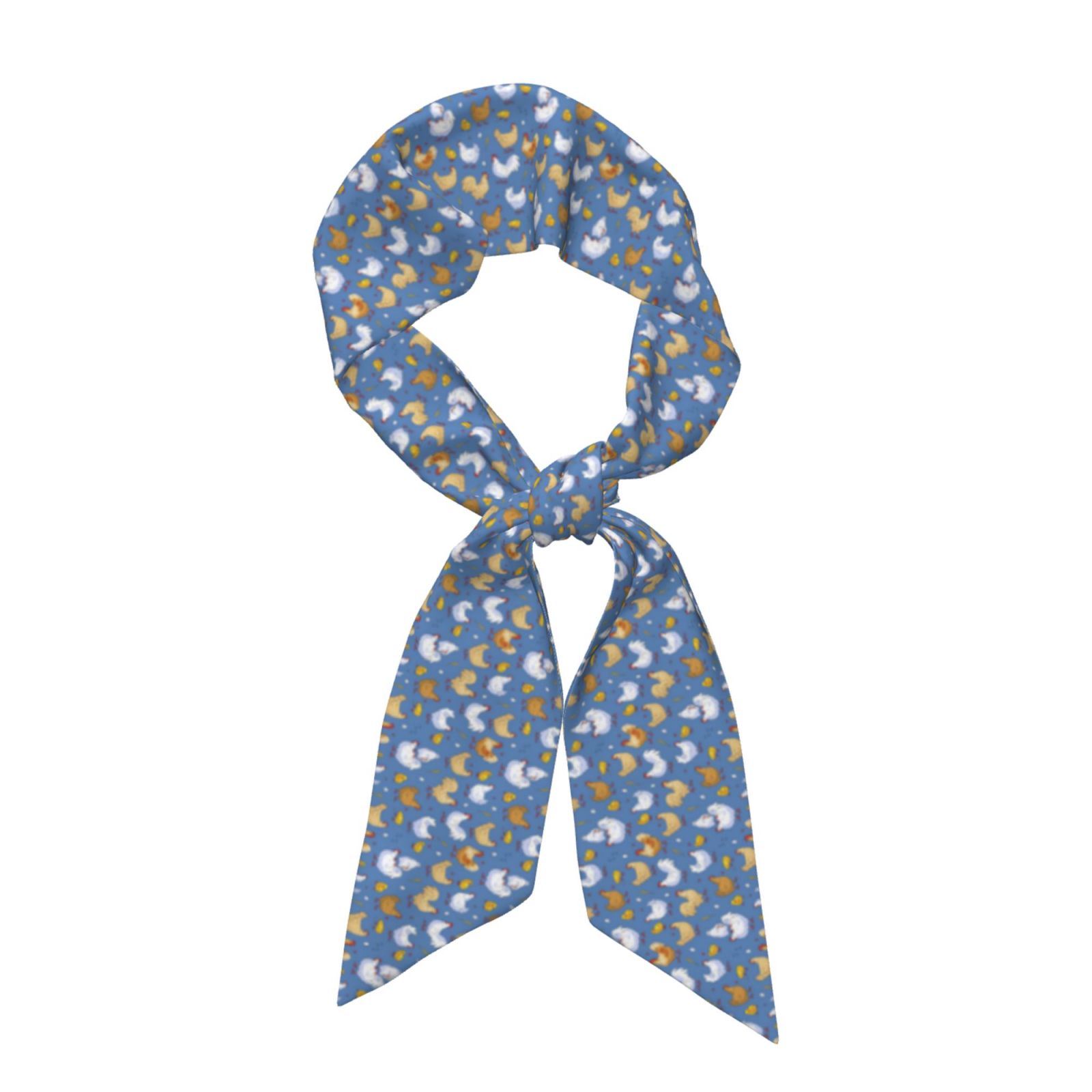 Qekee Chicken Family for Silk Feeling Scarf Medium Square Satin Head ...