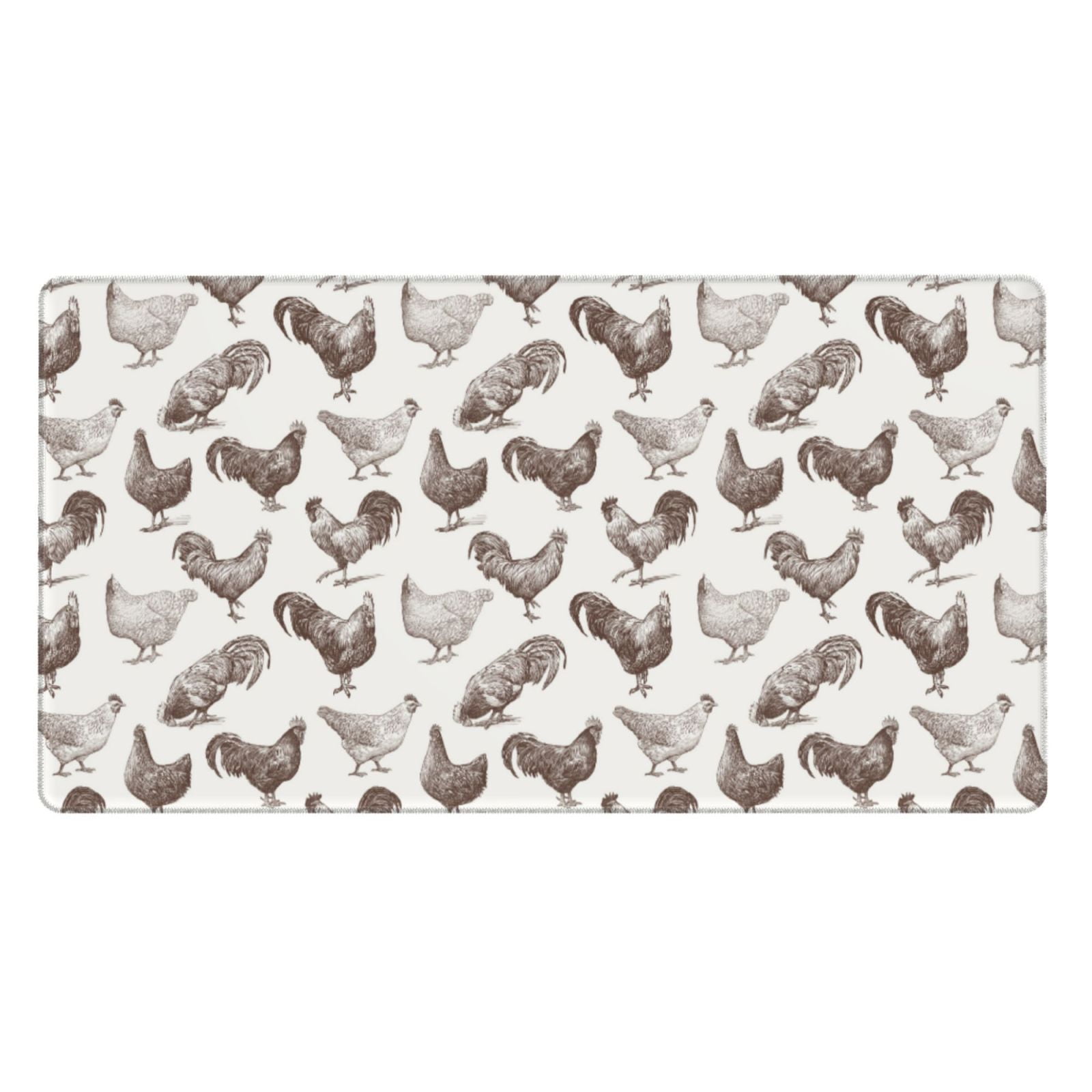 Qekee Chickens Print Desk Pad Protector,Mouse Pad,Office Desk Mat,Desk ...