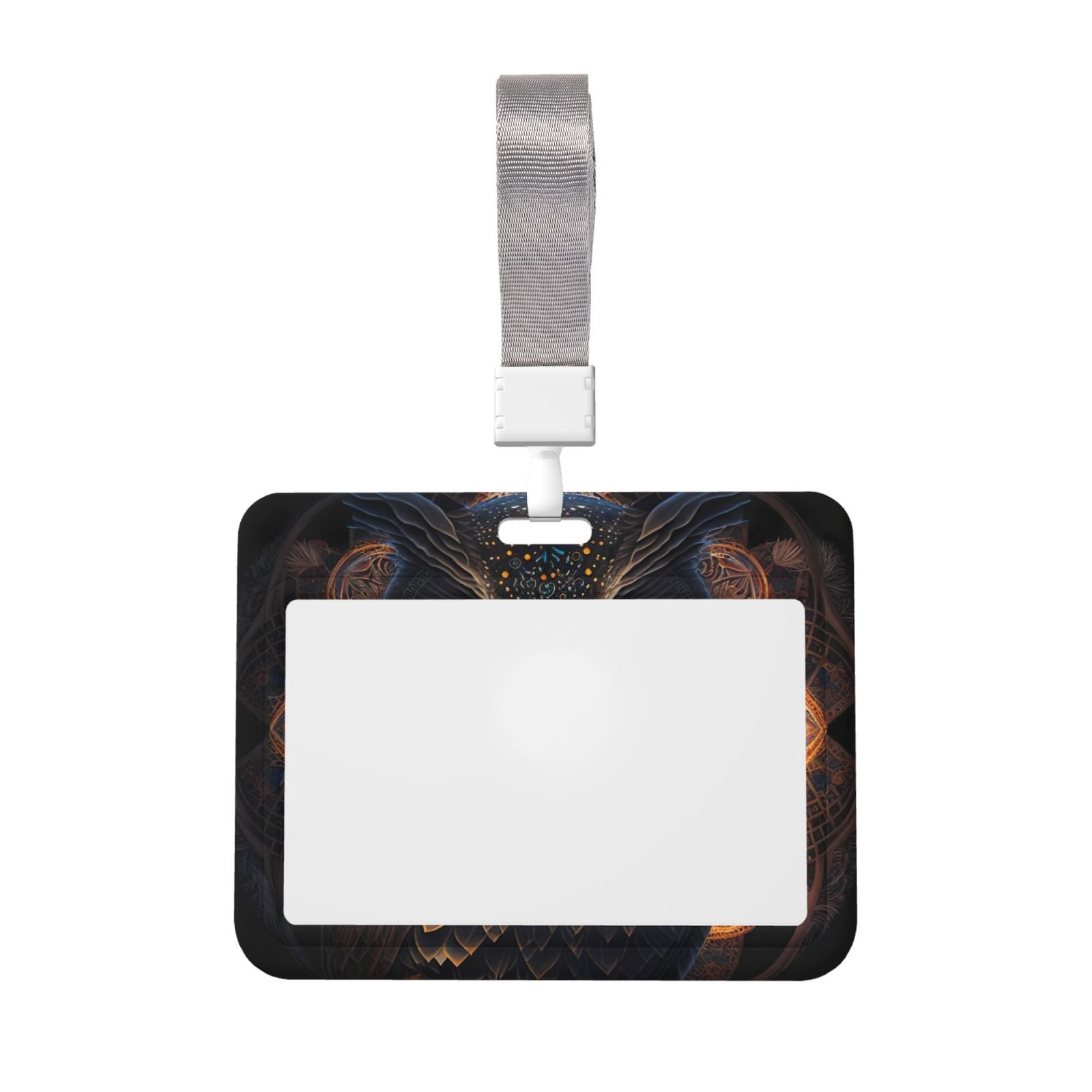 Qekee Classical Style Brown Owl Print Card Badge Holder,Clear Name Tag ...