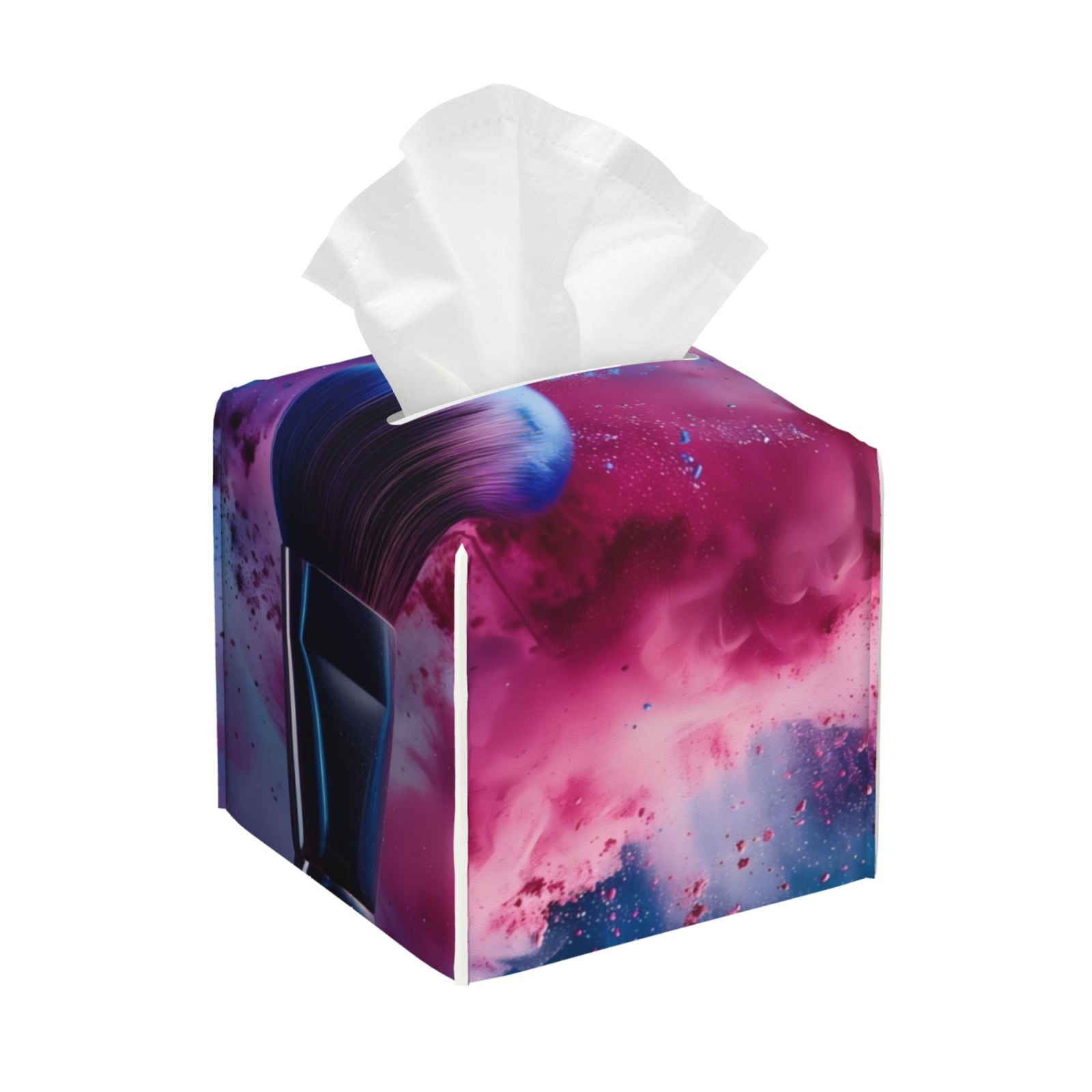 Qekee Color Explosion Makeup Brush for Tissue Box Cover Holder, Square ...