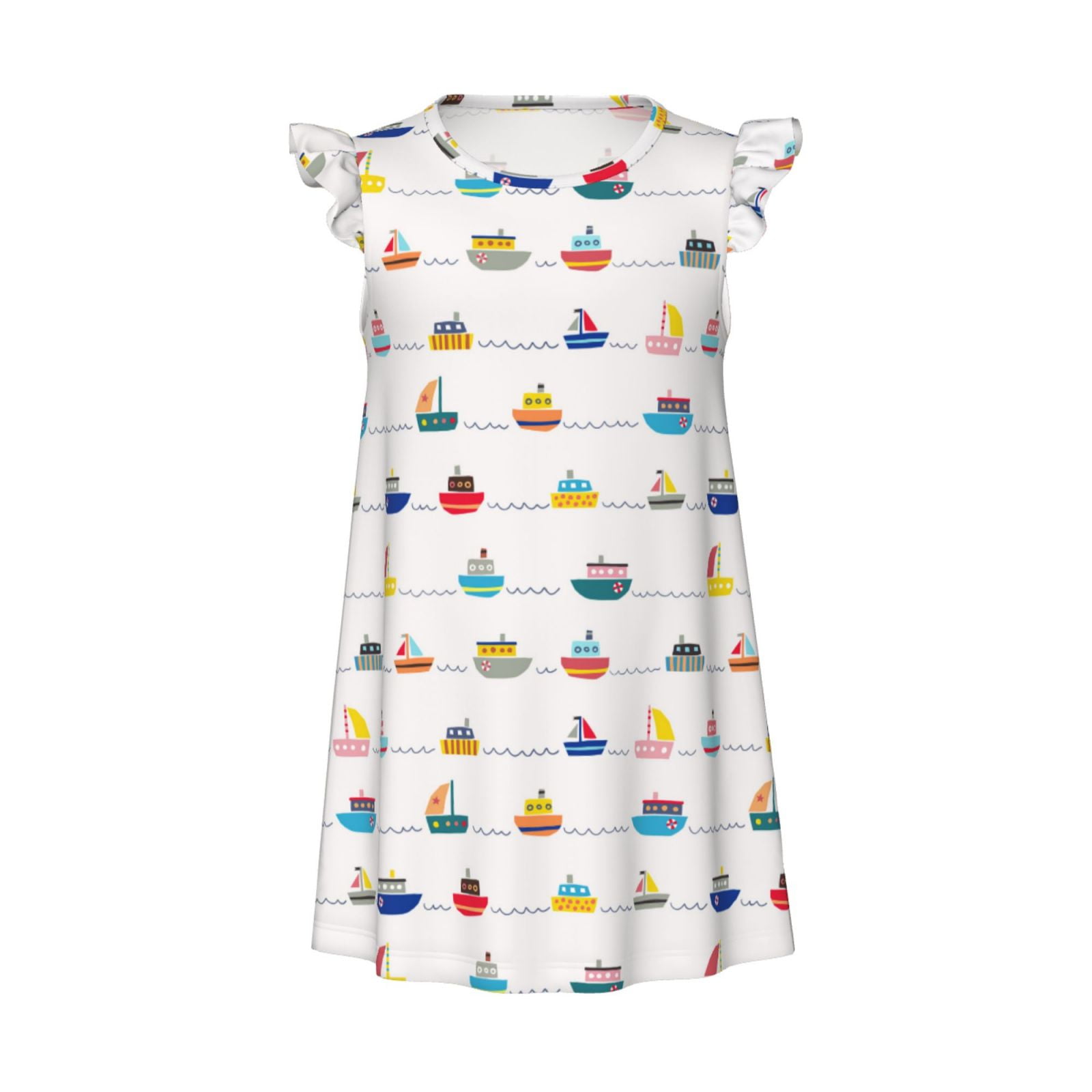 Qekee Color Ships for Girls Nightgowns, Princess Pajama Dresses for ...