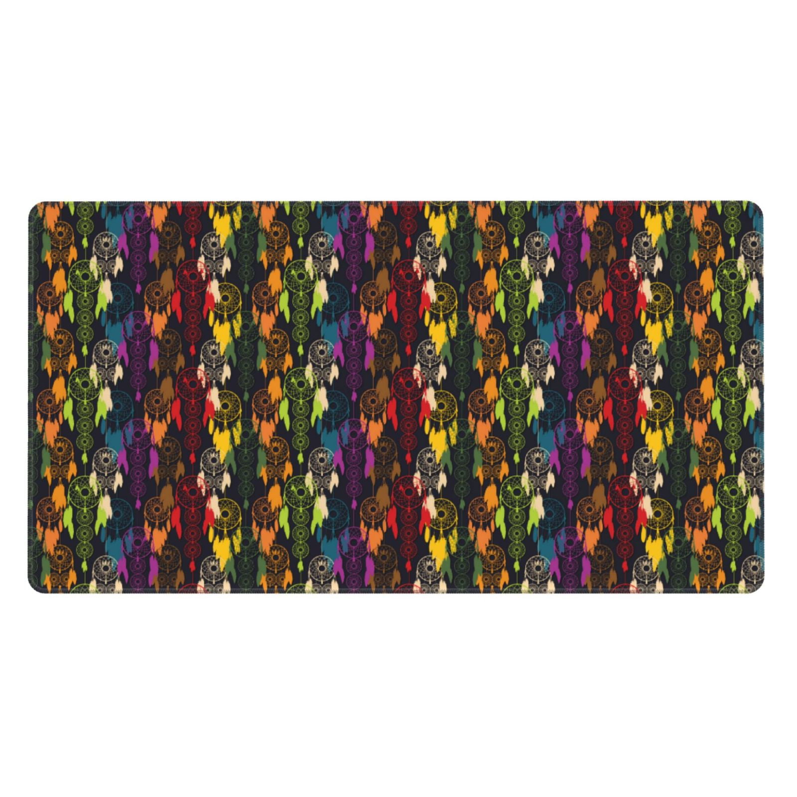 Qekee Colorful Dreamcatcher Print Desk Pad Protector,Mouse Pad,Office ...