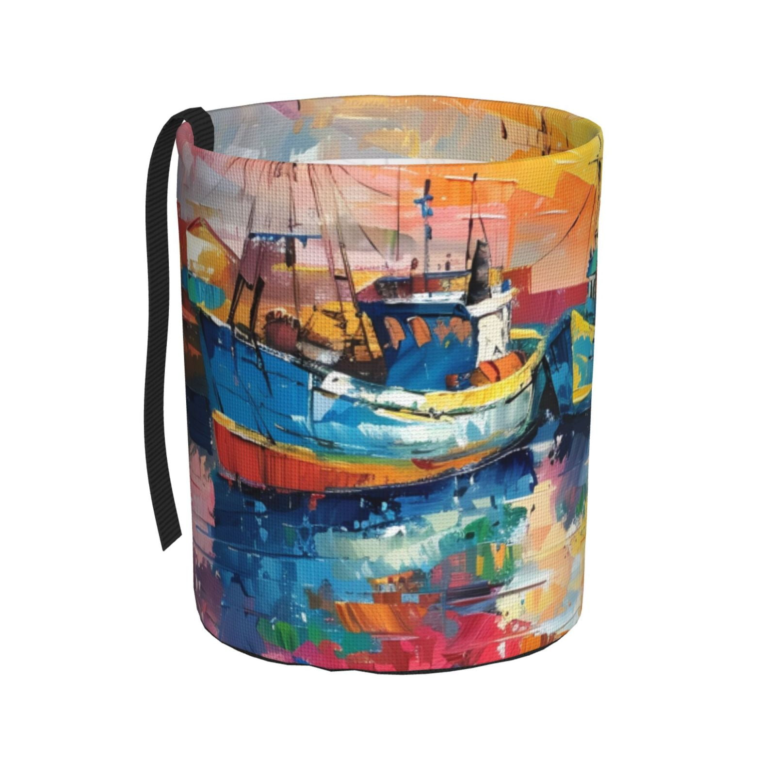 Qekee Colorful Fishing Boats Print Automotive Waterproof Portable ...