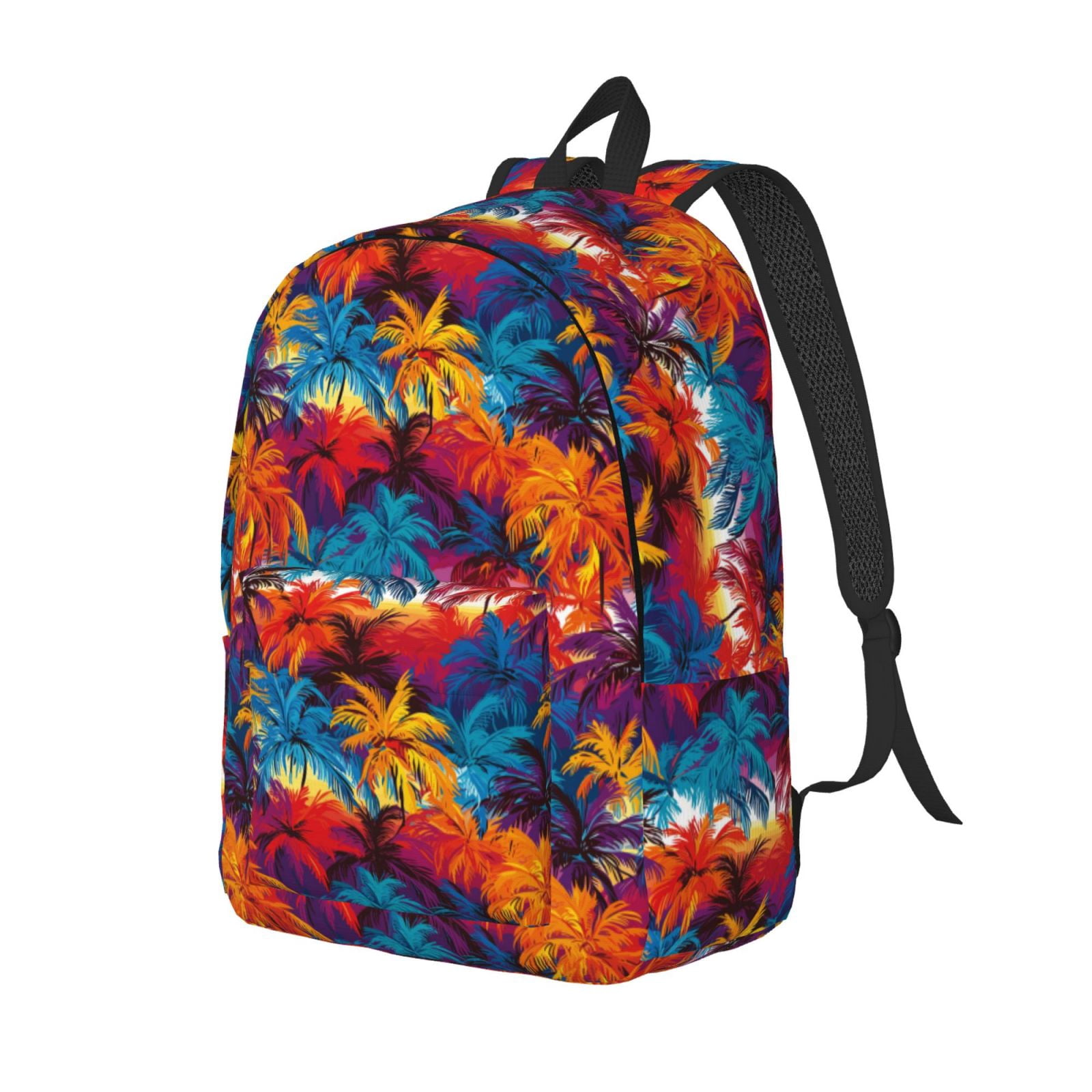 Qekee Colorful Hawaii Palms for Canvas College Laptop Backpack is a ...