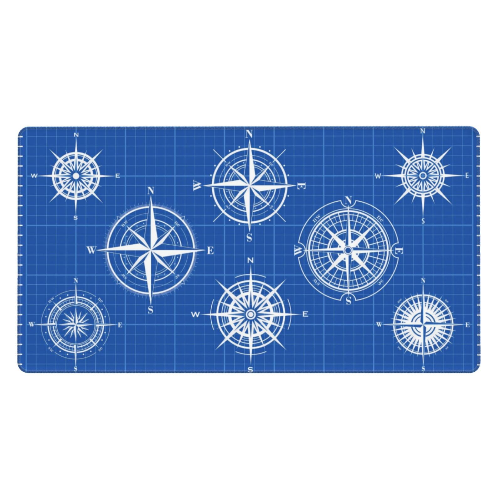 Qekee Compass Print Desk Pad Protector,Mouse Pad,Office Desk Mat,Desk ...