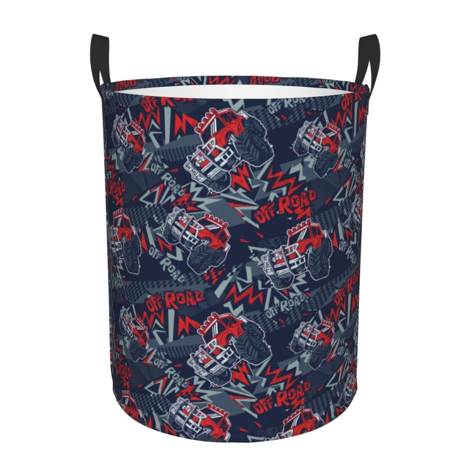 Qekee Cool Red Off-Road Vehicle print Laundry Hamper Basket, Hamper ...