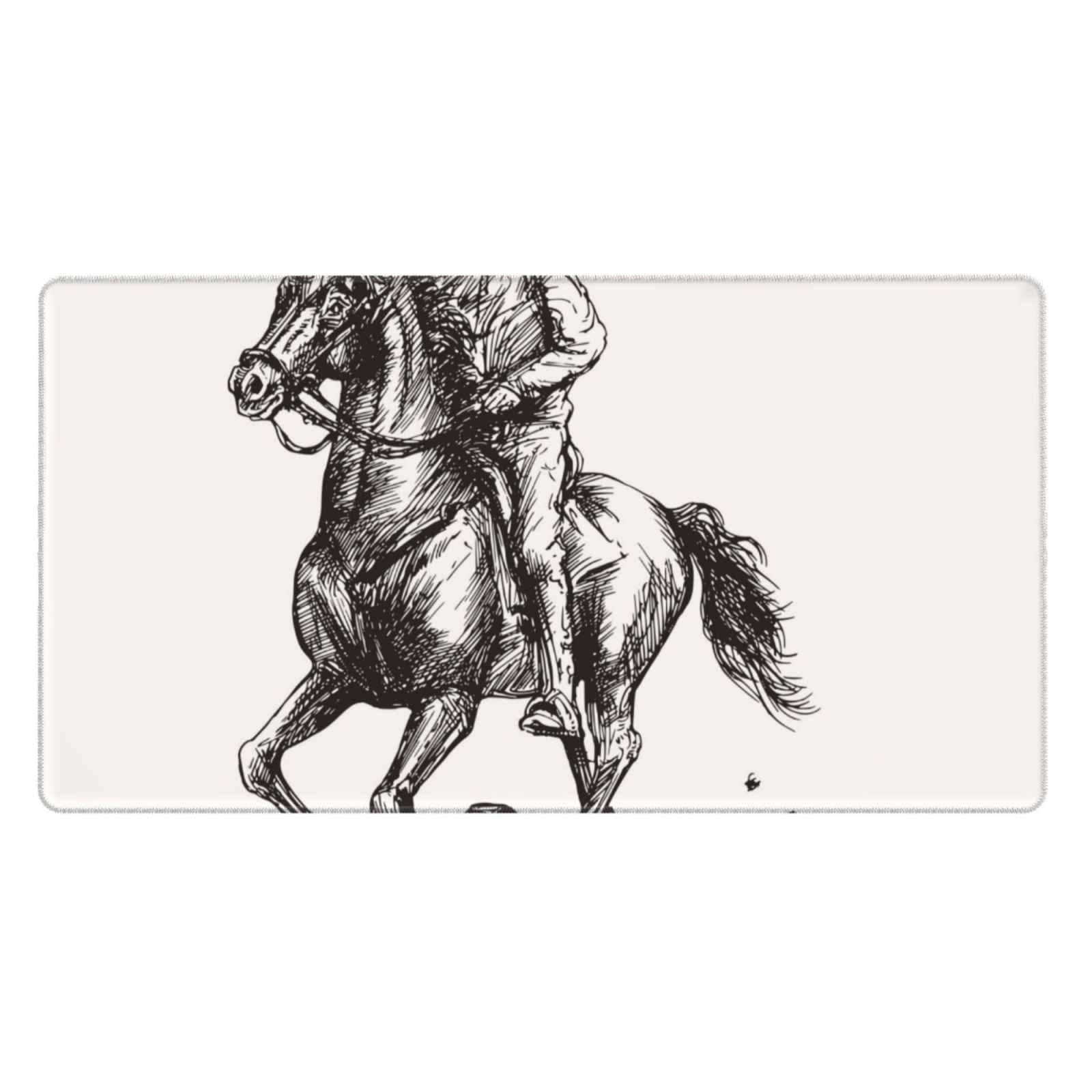 Qekee Cowboy Ride A Horse Print Desk Pad Protector,Mouse Pad,Office ...