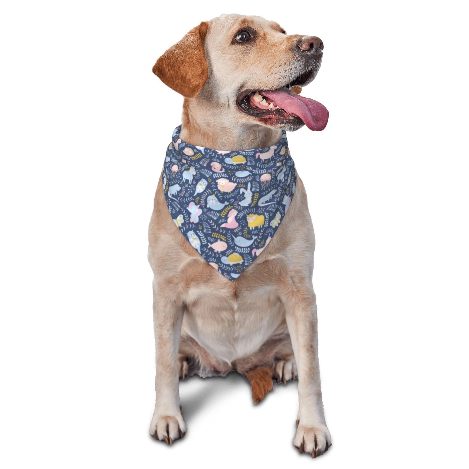 Qekee Cute Baby Animals for Pet Bandanas - Pet Triangle for Small to ...