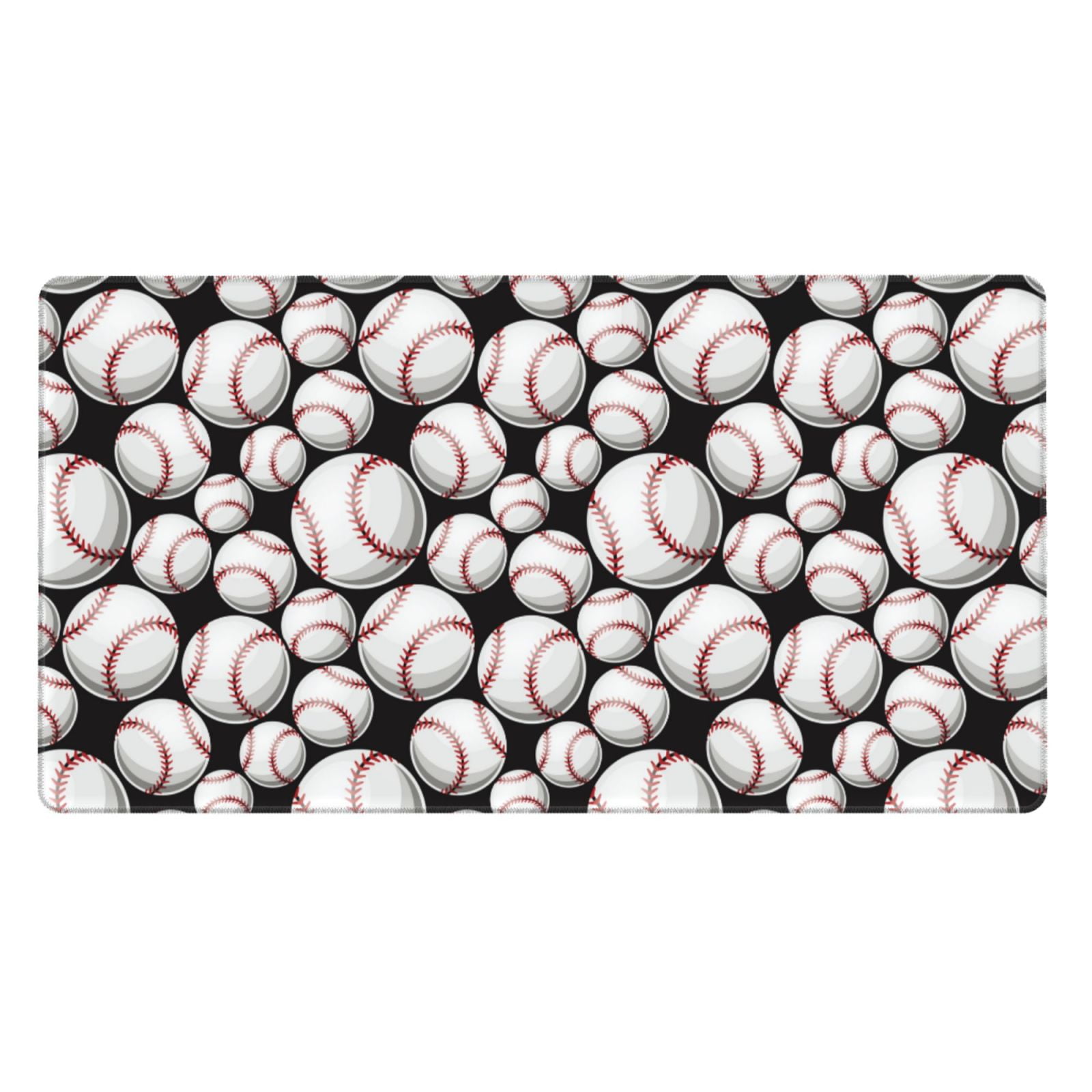 Qekee Cute Baseball Print Desk Pad Protector,Mouse Pad,Office Desk Mat ...