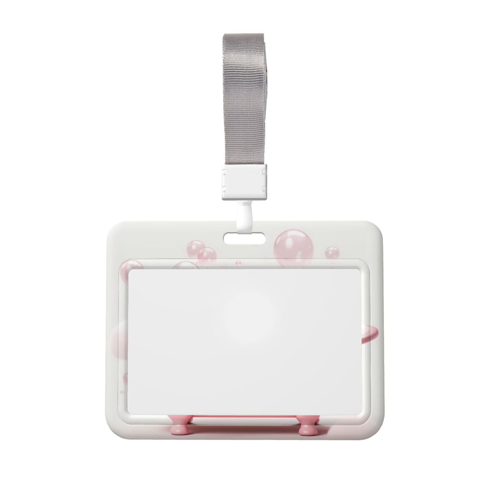 Qekee Cute Bathtub Print Card Badge Holder,Clear Name Tag ID Card ...