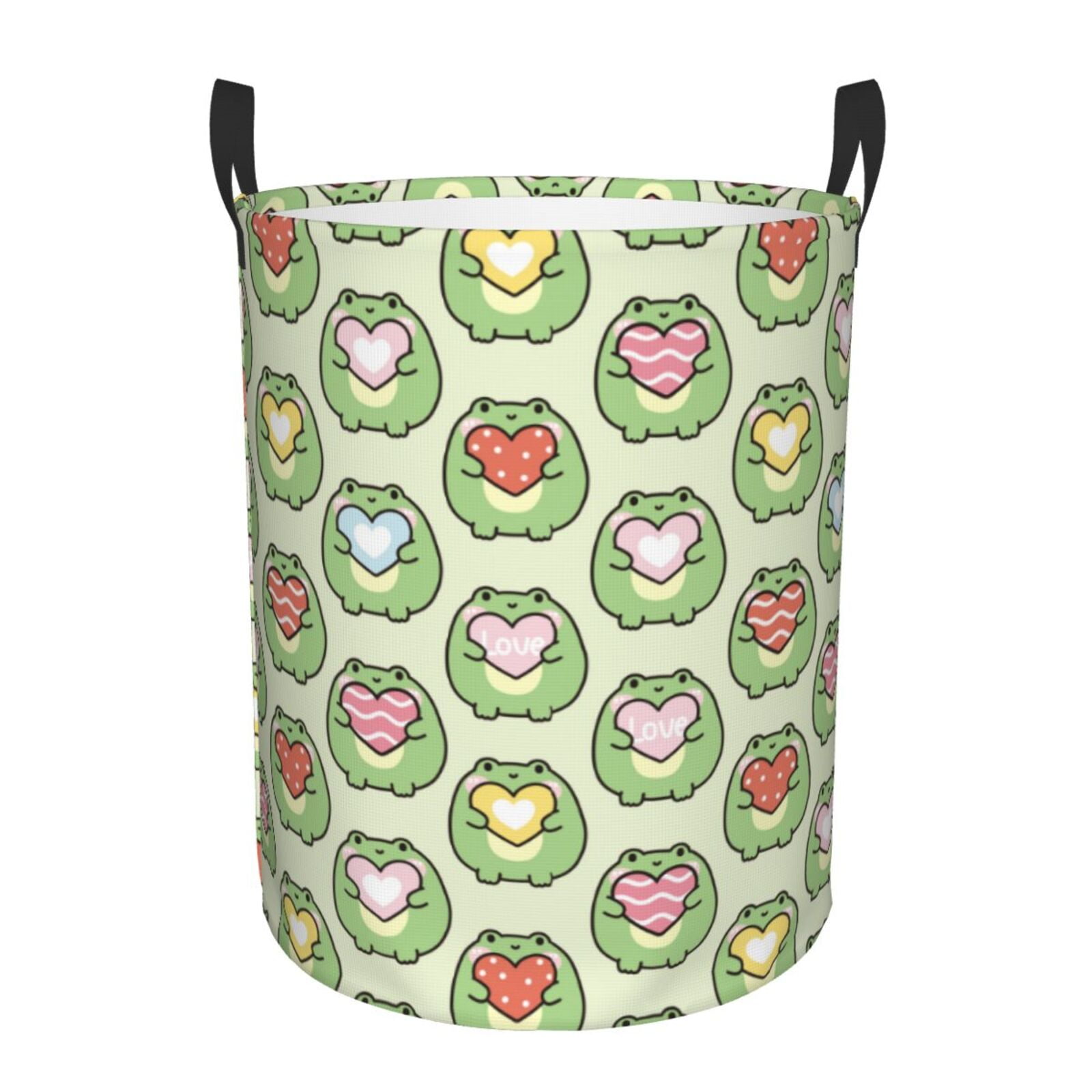 Qekee Cute Chubby Frog print Laundry Hamper Basket, Hamper Basket for ...