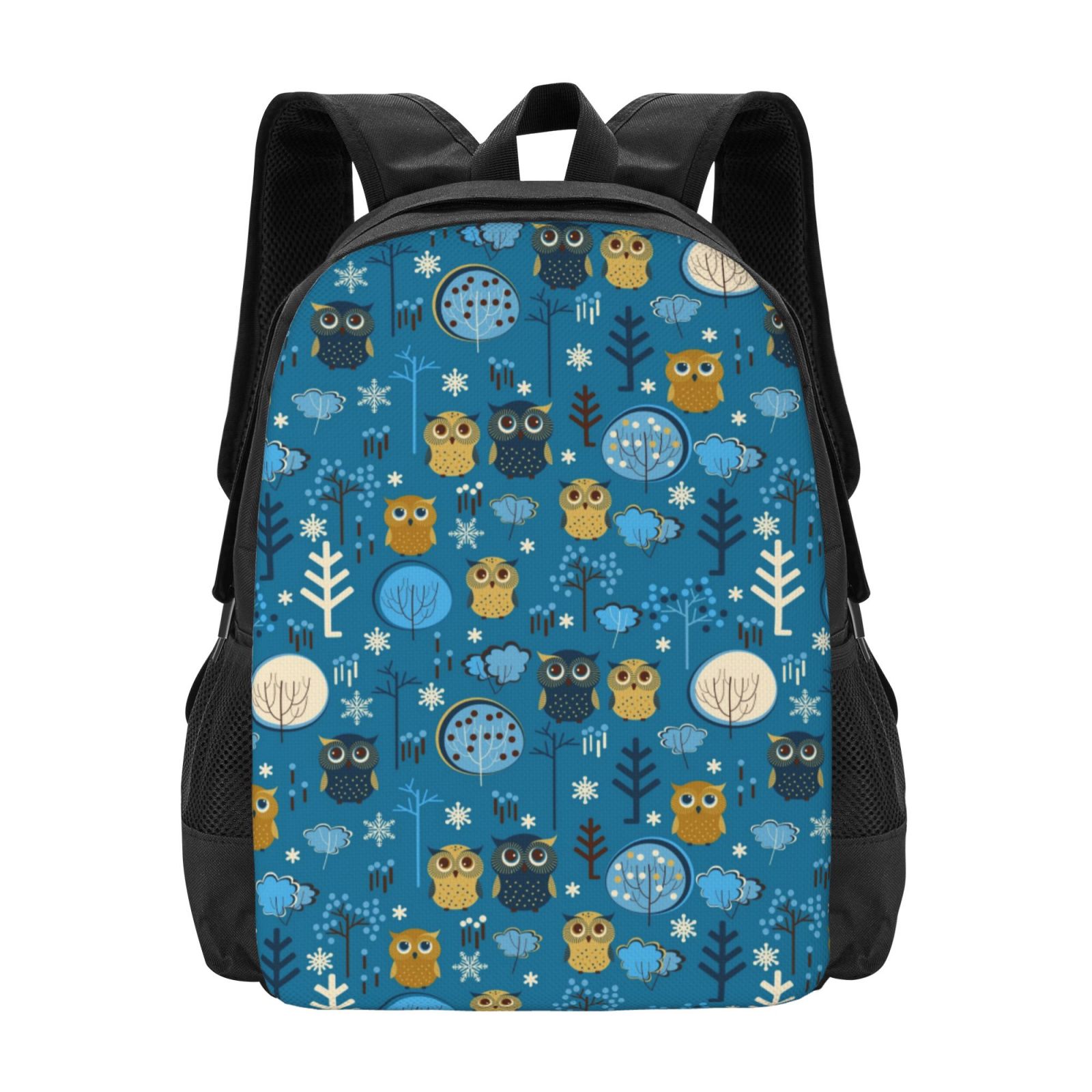 Qekee Cute Colorful Owls And Trees for Travel Laptop Backpack for womem ...