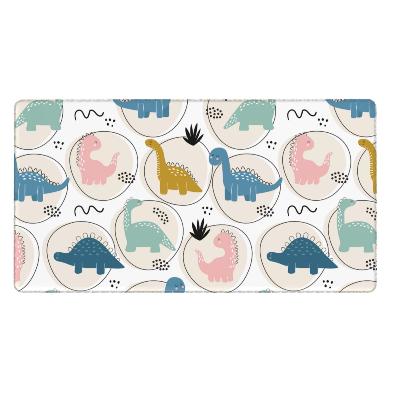 Qekee Cute Dinosaurs Print Desk Pad Protector,Mouse Pad,Office Desk Mat ...