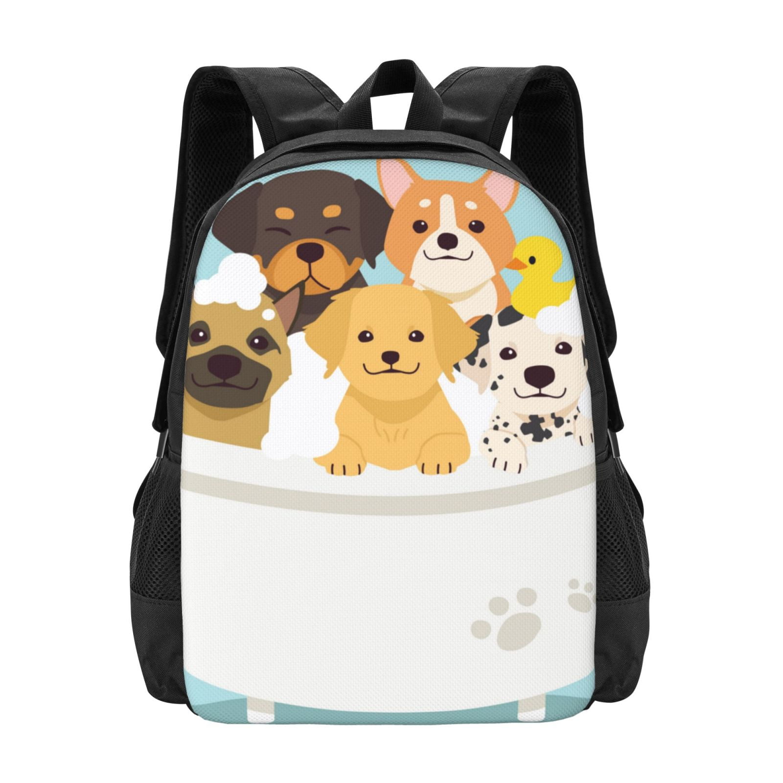 Qekee Cute Dog In Bathtub for Travel Laptop Backpack for womem and men ...