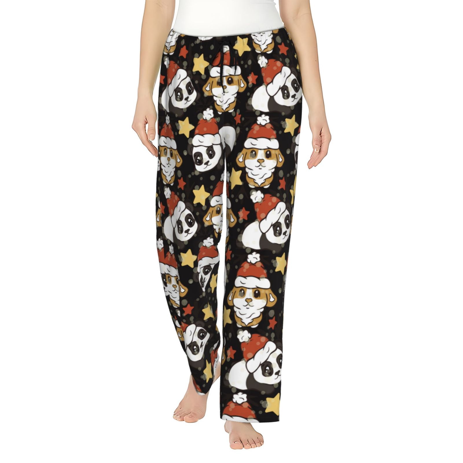 Qekee Cute Dog Panda print Women Pajama Pants - Walmart.com