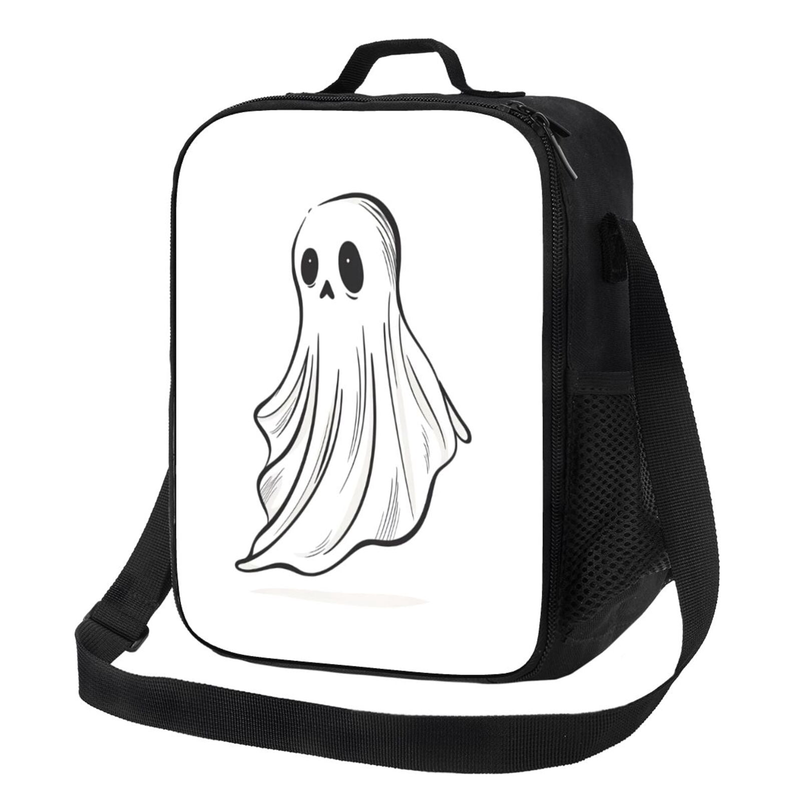 Qekee Cute Ghost Simple Drawing for Insulated Lunch Bag for Women/Men ...