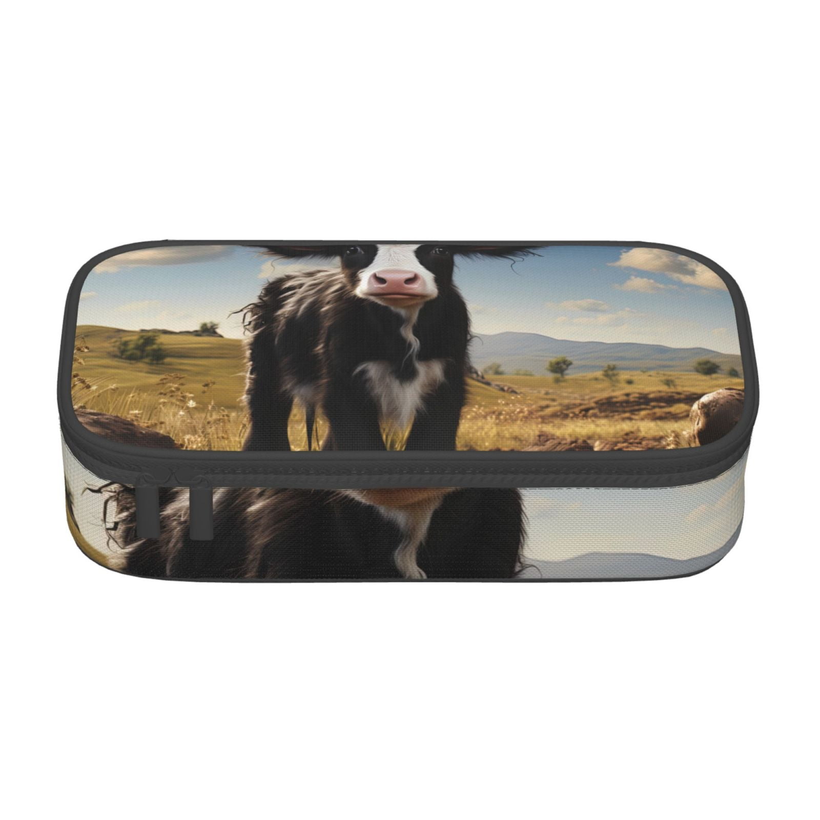 Qekee Cute Prairie Cow print Large Pencil Case, Aesthetic Pen Pouch ...