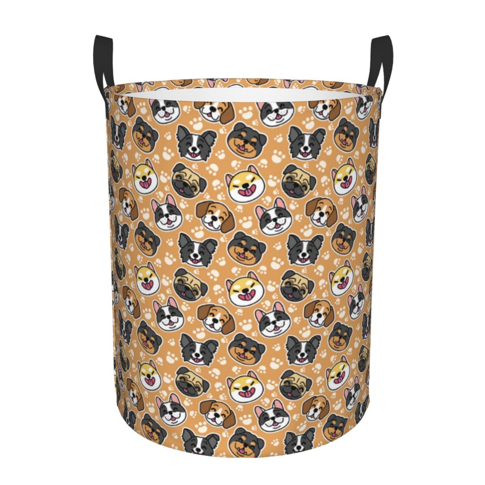 Qekee Cute Puppy print Laundry Hamper Basket, Hamper Basket for Blanket ...