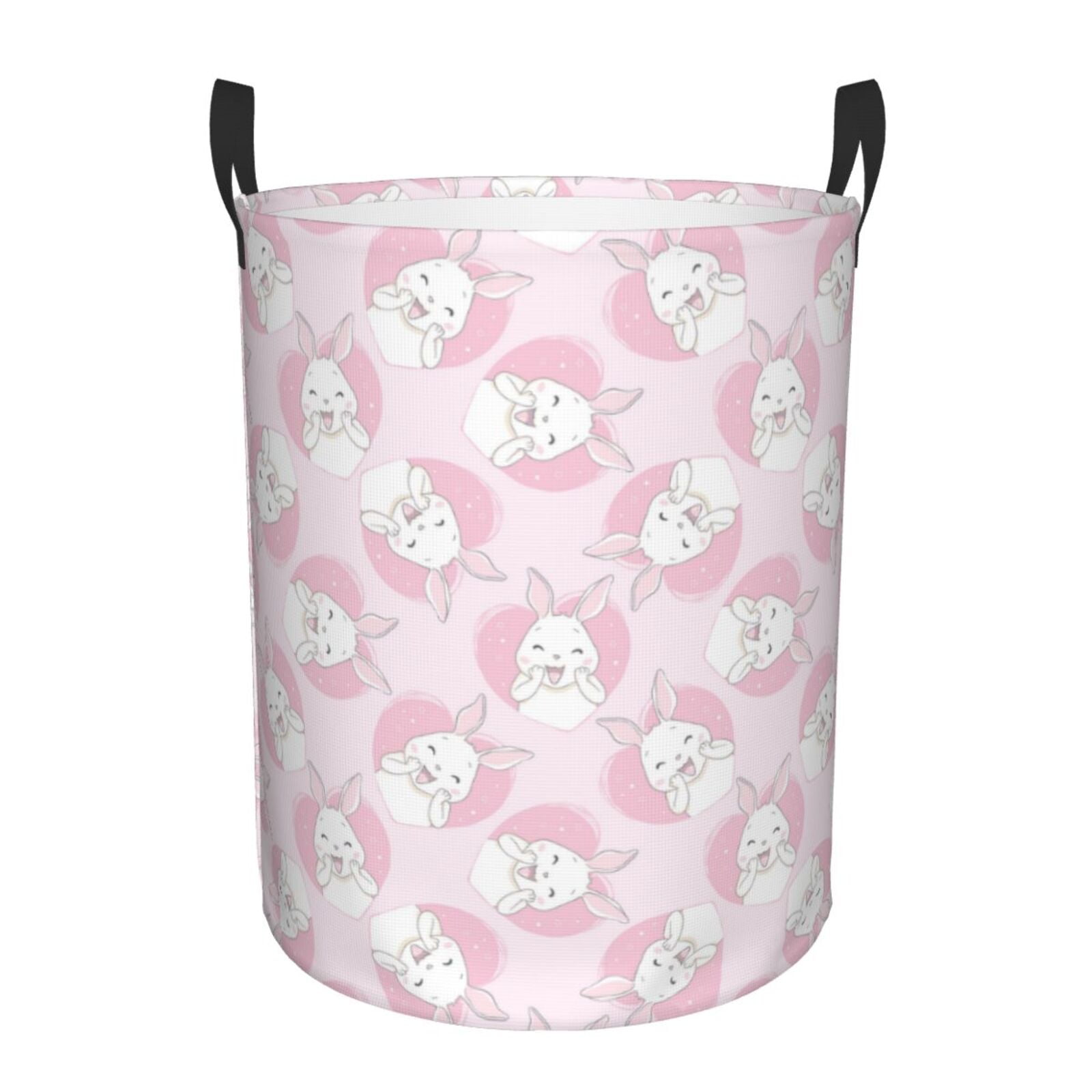 Qekee Cute Rabbit print Laundry Hamper Basket, Hamper Basket for ...