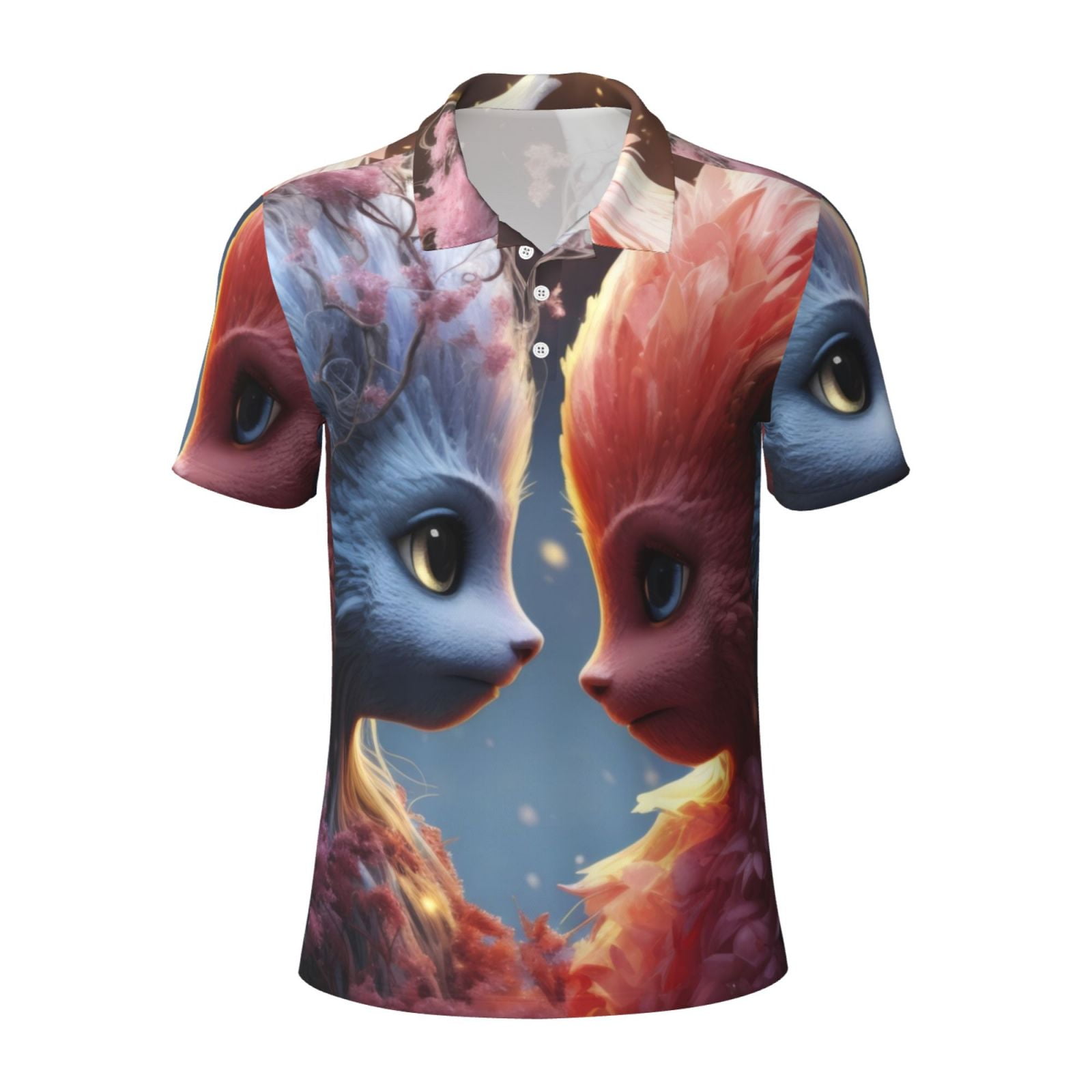 Qekee Cute Red And White Elf for Mens Polo Shirts Casual Short Sleeve ...