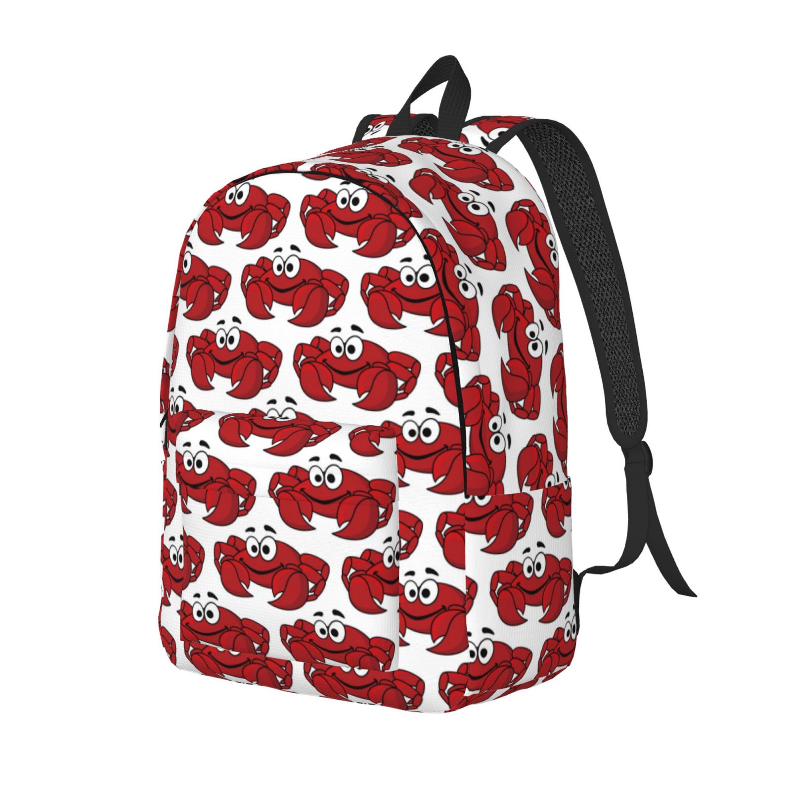 Qekee Cute Red Crab for Canvas College Laptop Backpack is a durable ...