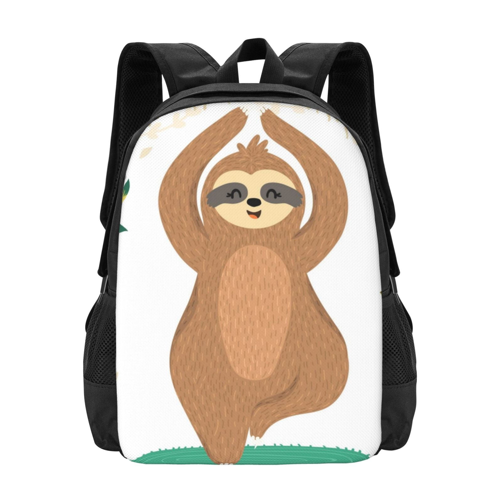 Qekee Cute Sloth In Yoga Pose Tree for Travel Laptop Backpack for womem ...