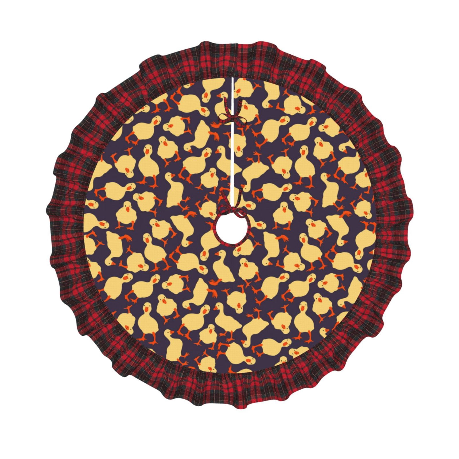 Qekee Cute Small Farm Birds Print Christmas Tree Skirt Xmas Trees ...