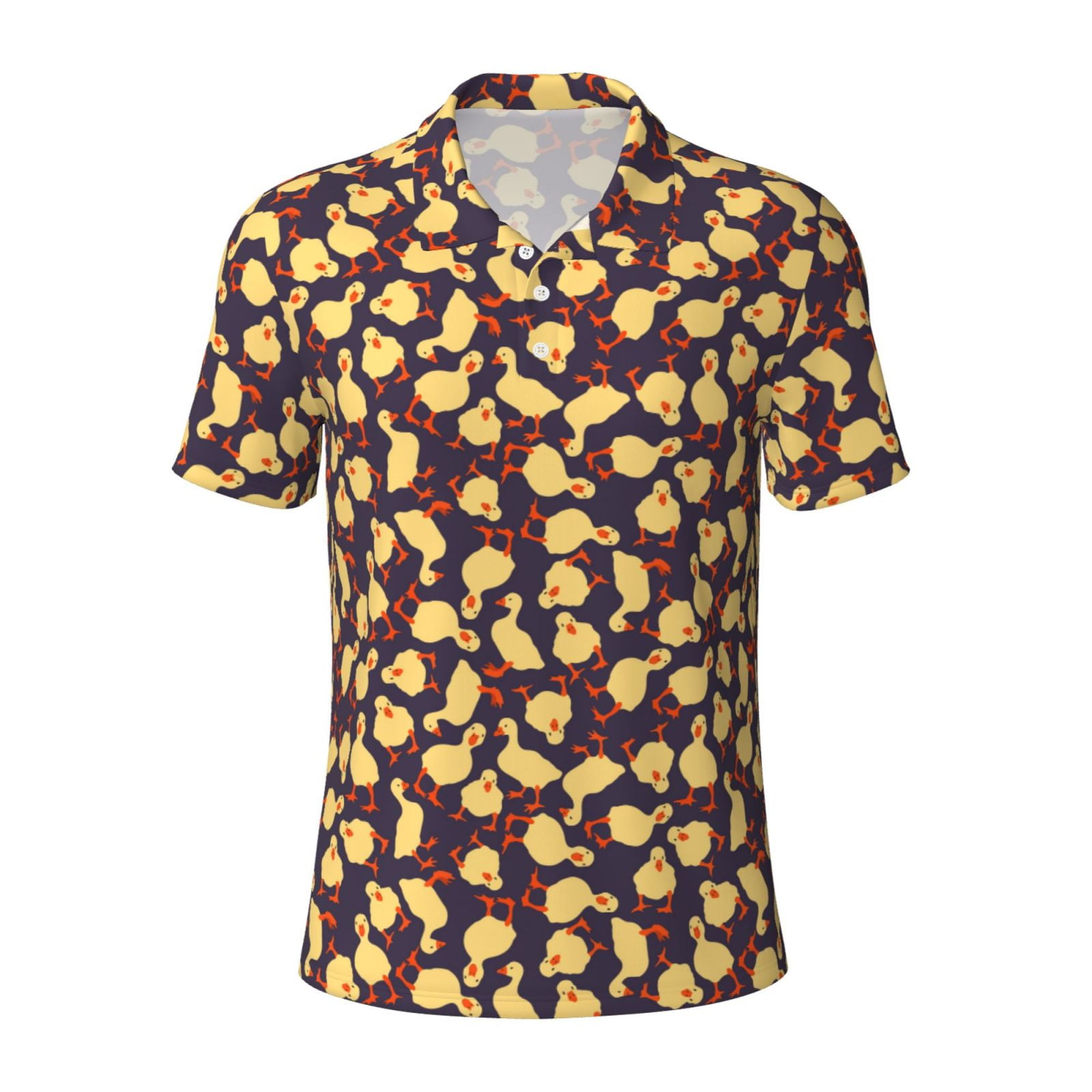 Qekee Cute Small Farm Birds for Mens Polo Shirts Casual Short Sleeve ...