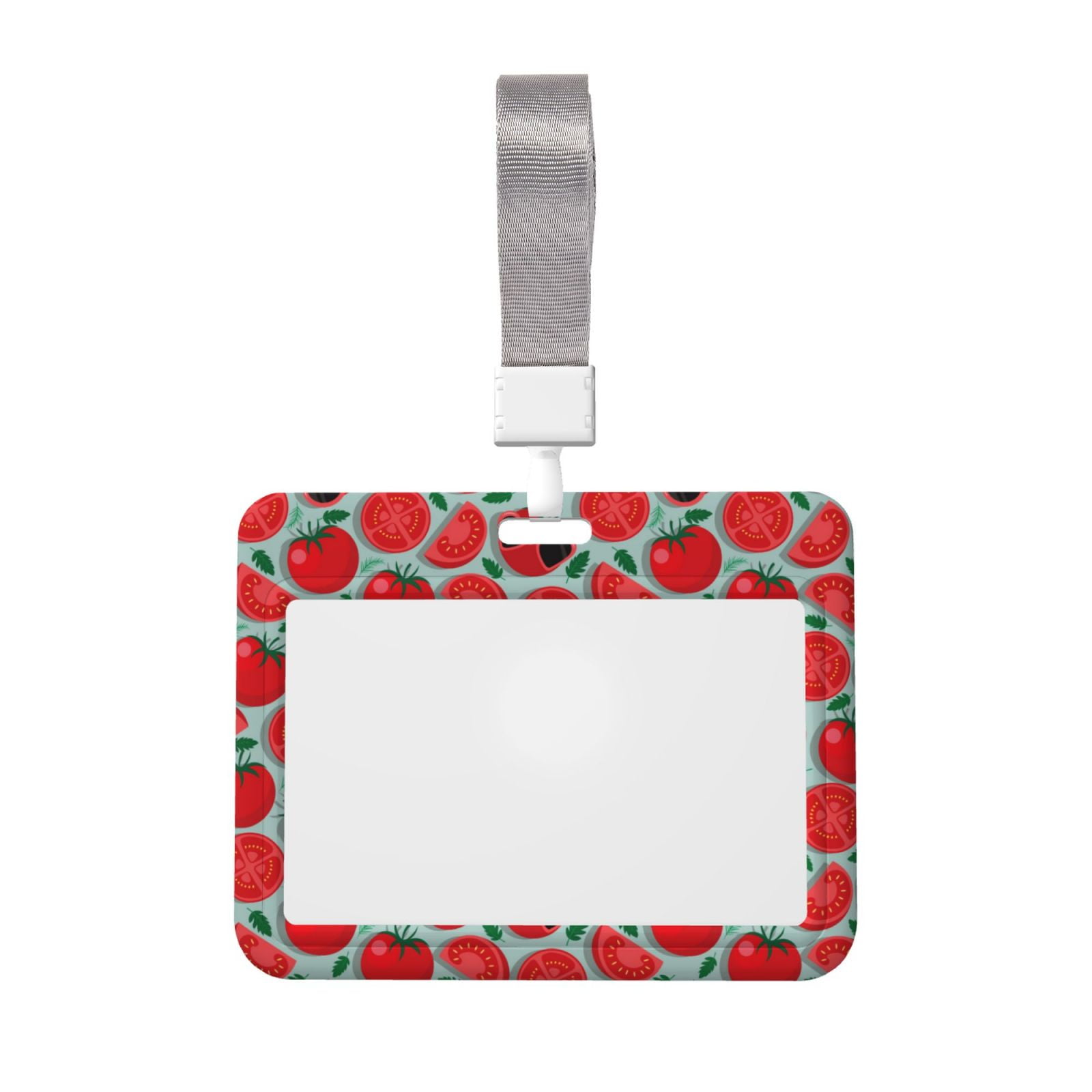 Qekee Cute Tomato Print Card Badge Holder,Clear Name Tag ID Card ...