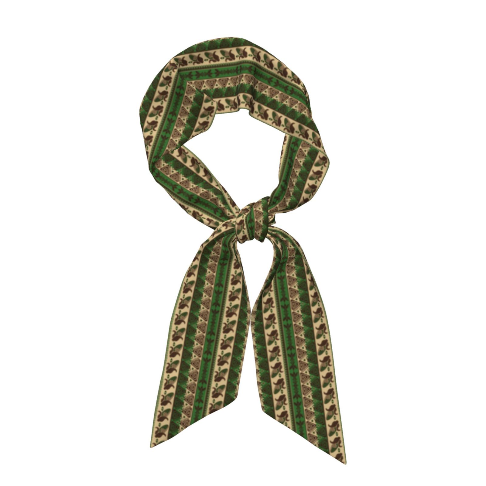 Qekee Dark Green Vintage Corn Pattern for Silk Feeling Scarf Medium ...