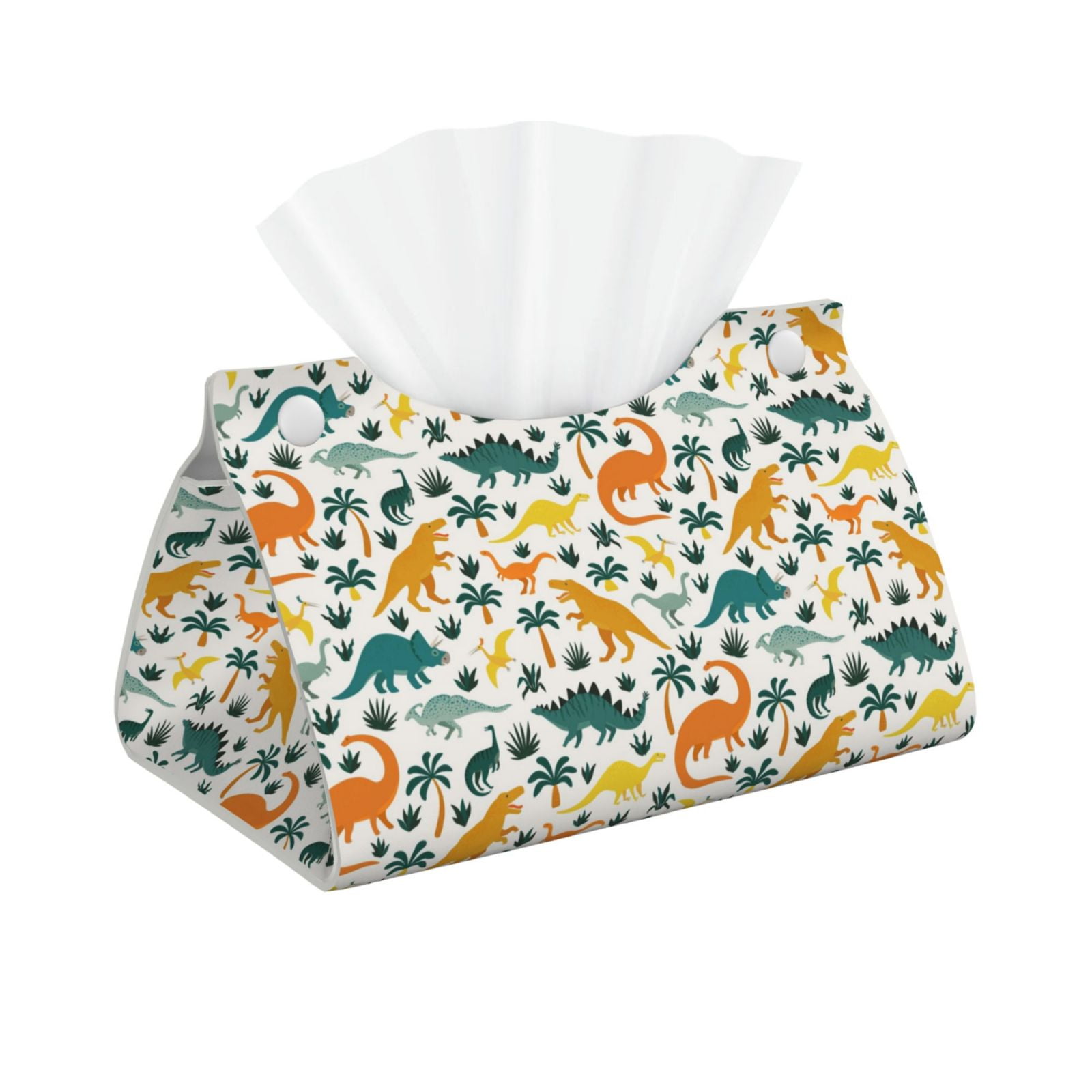Qekee Dinosaurs and Tropical Leaves Print Long Tissue Box Cover, Tissue ...