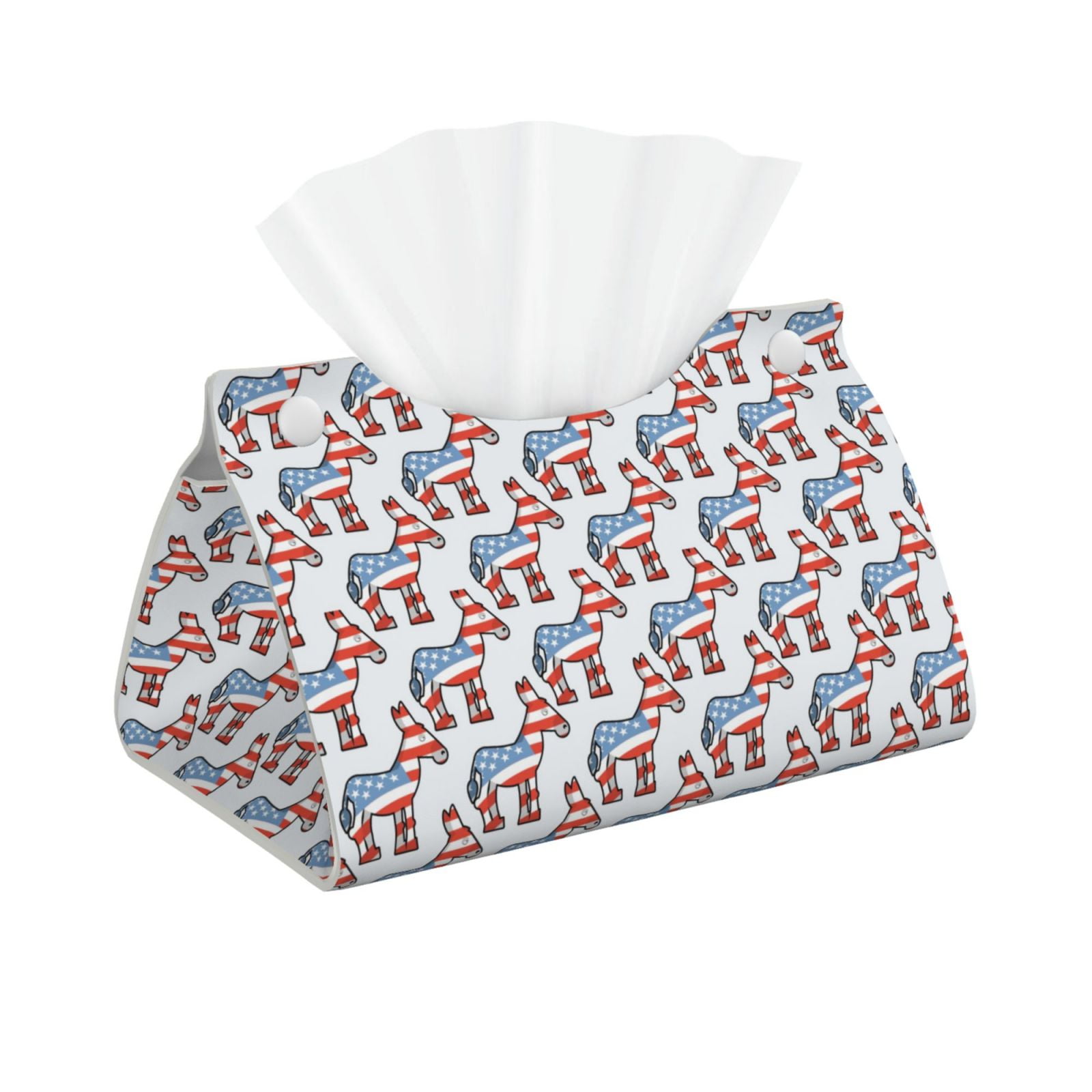 Qekee Donkey Print Long Tissue Box Cover, Tissue Holder, PVC Leather ...