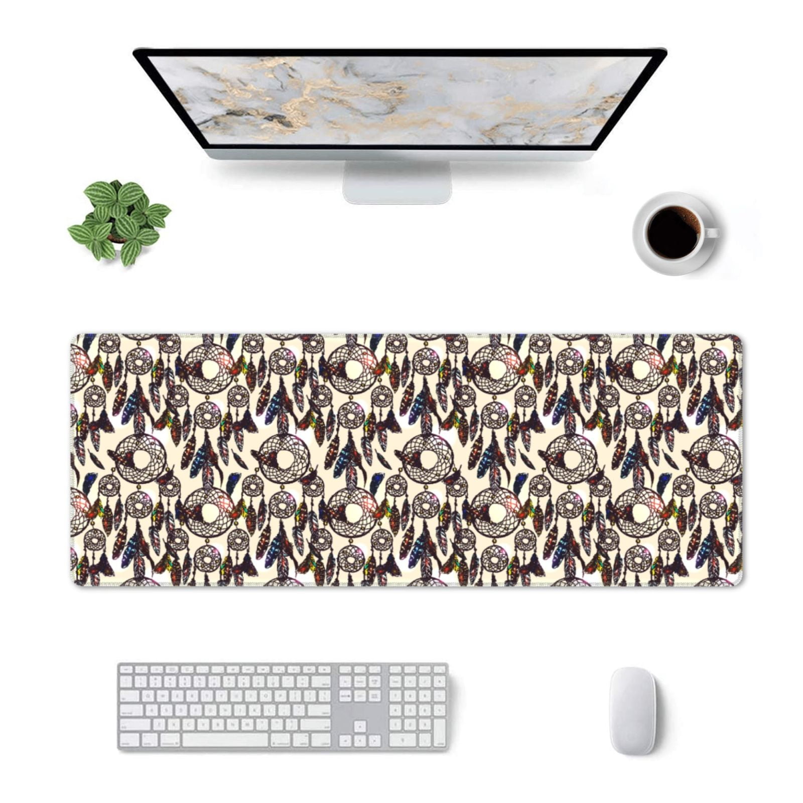 Qekee Dreamcatcher Print Mouse Pad,Desk Pad Protector,Office Desk Mat ...