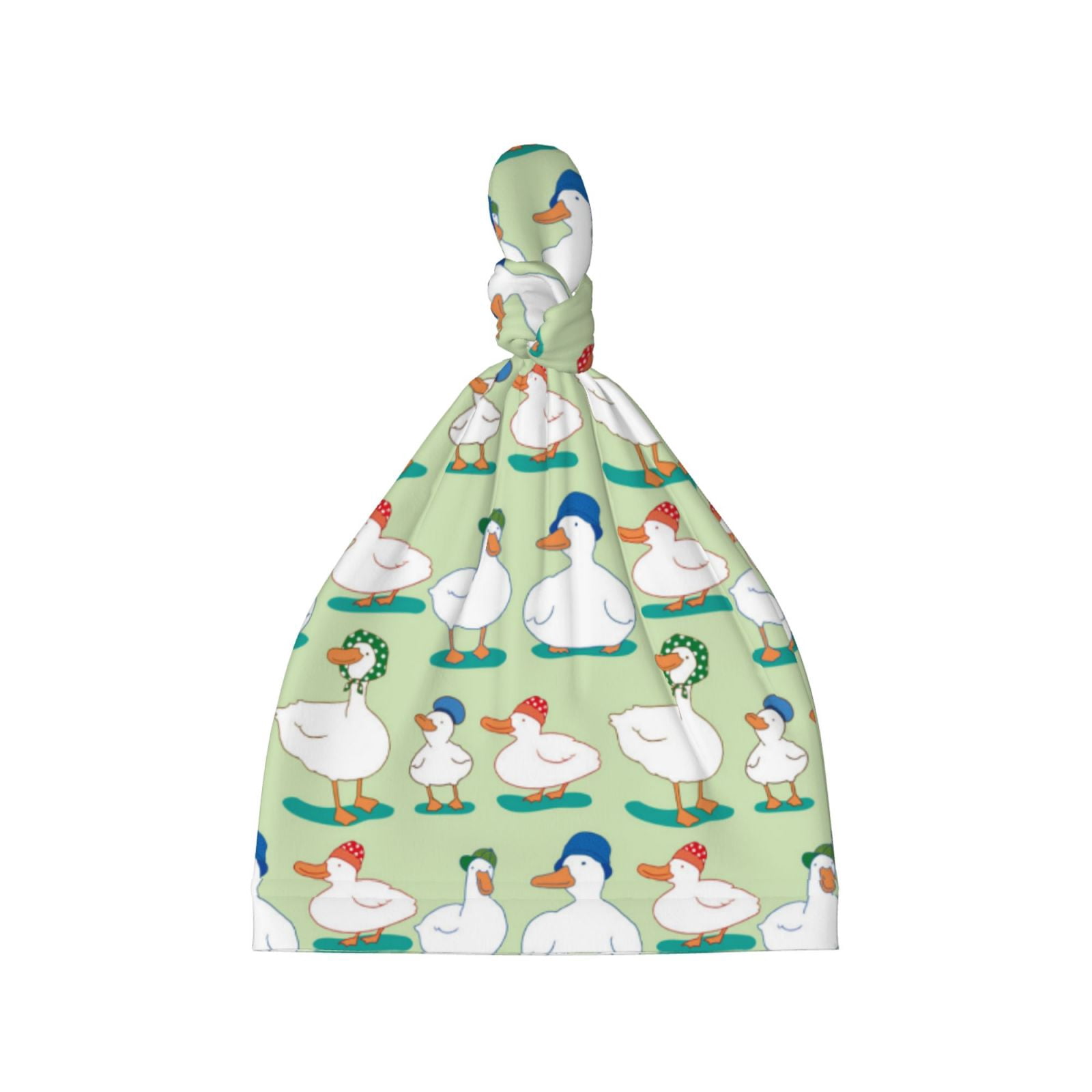Qekee Duck Print Newborn Baby Hospital Hat for Boy/Girl,Knotted Cap ...