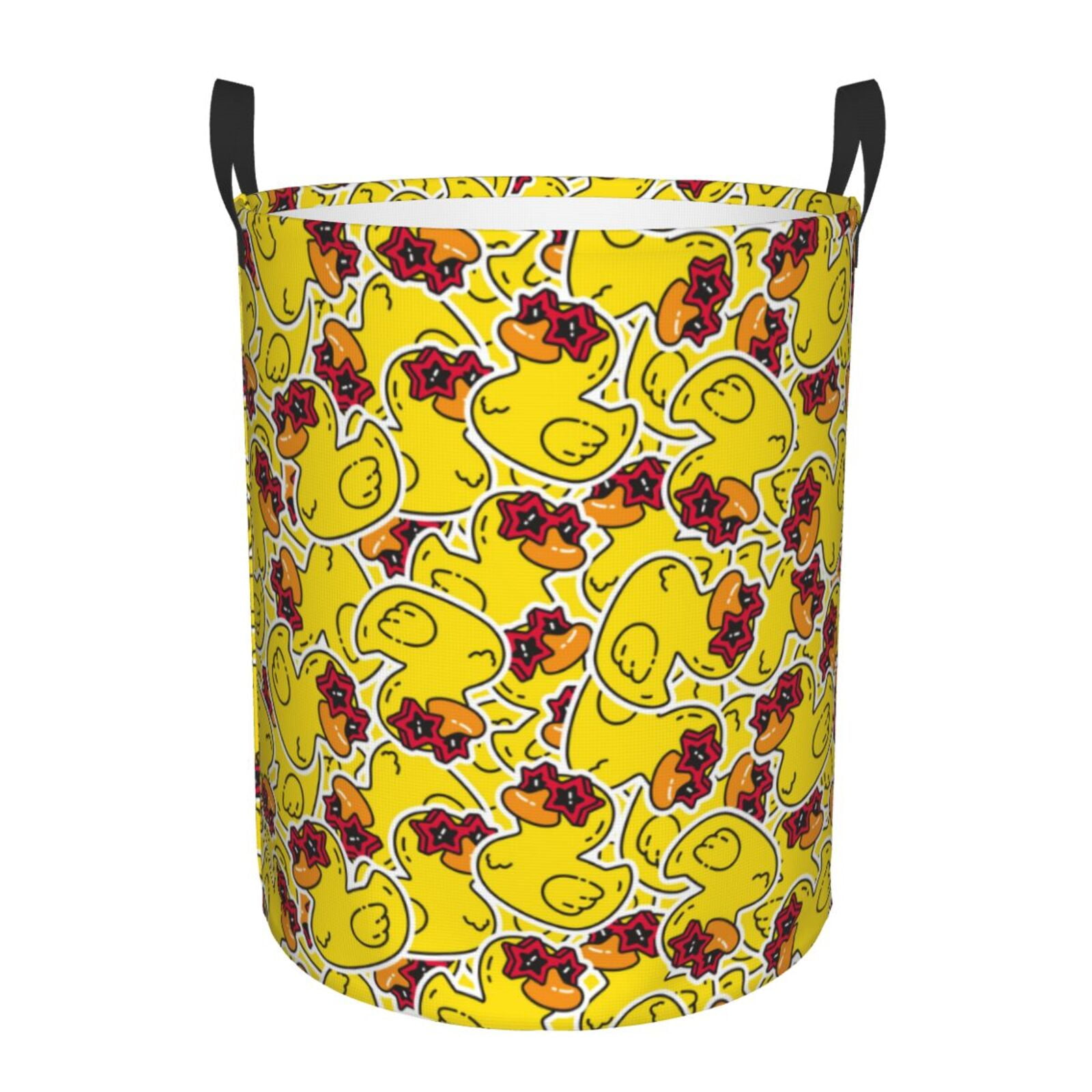 Qekee Duck with Star Sunglasses print Laundry Hamper Basket, Hamper ...