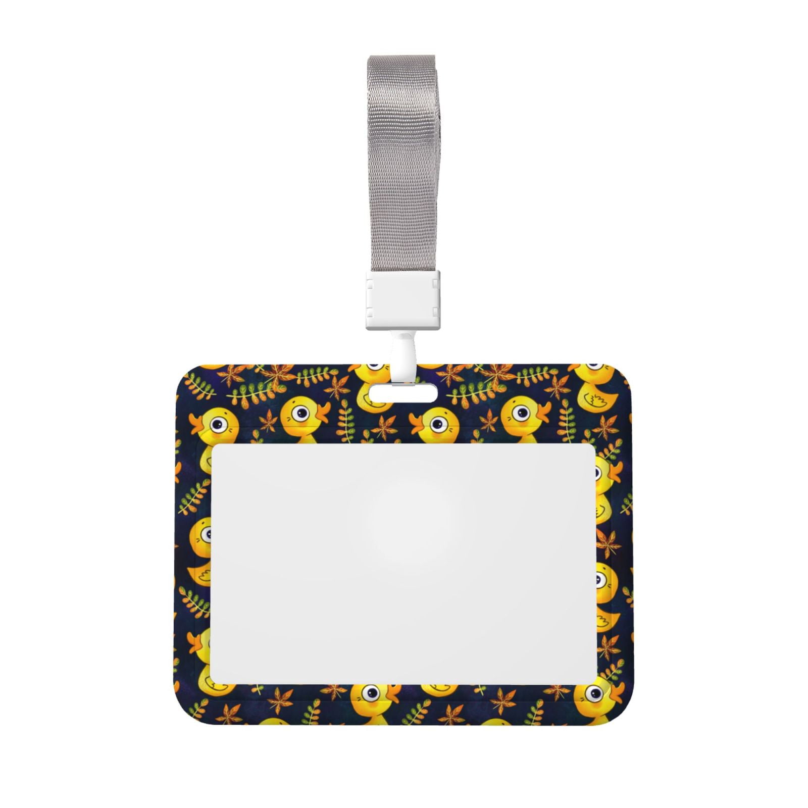 Qekee Ducks Print Card Badge Holder,Clear Name Tag ID Card Protector ...