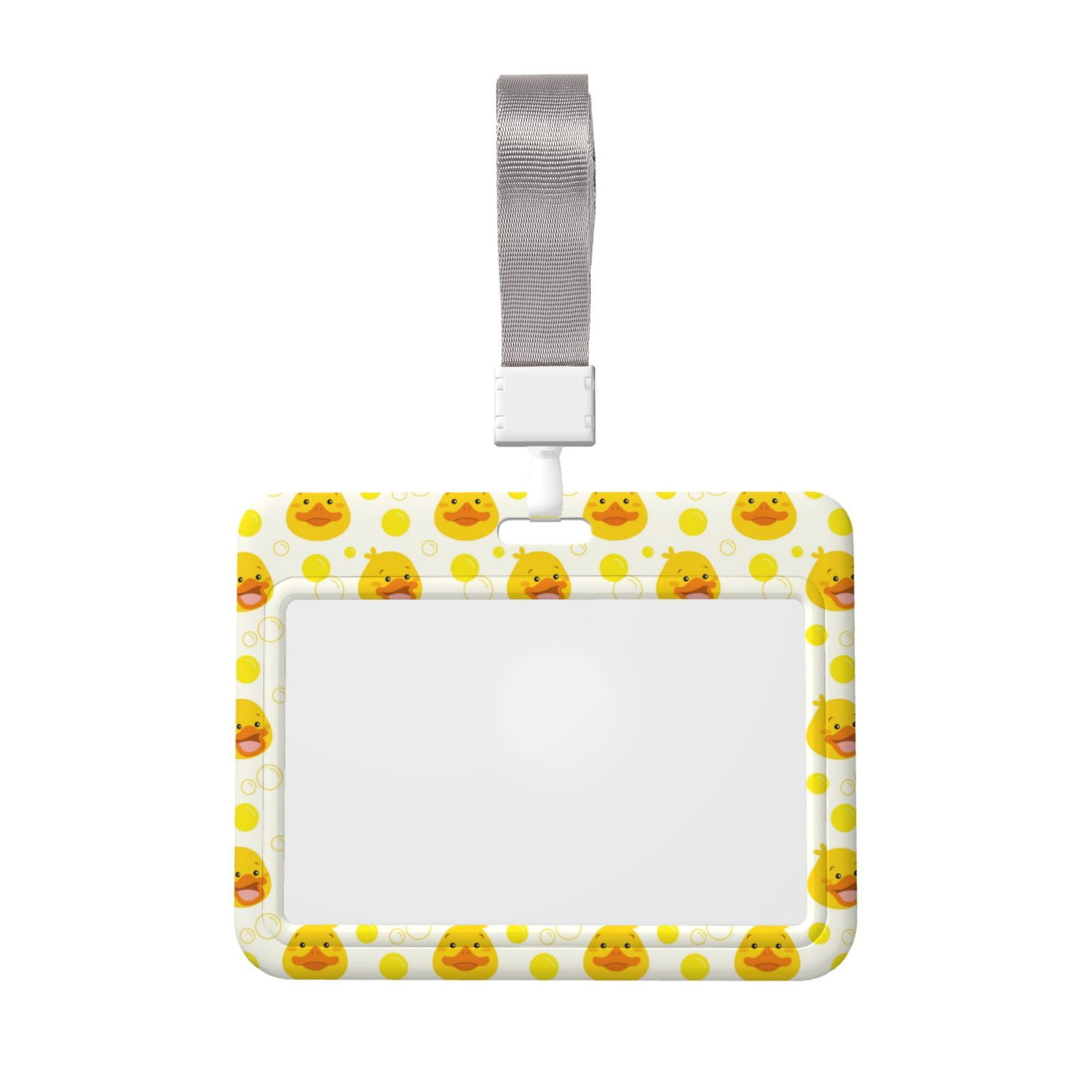Qekee Ducky Cartoon Print Card Badge Holder,Clear Name Tag ID Card ...