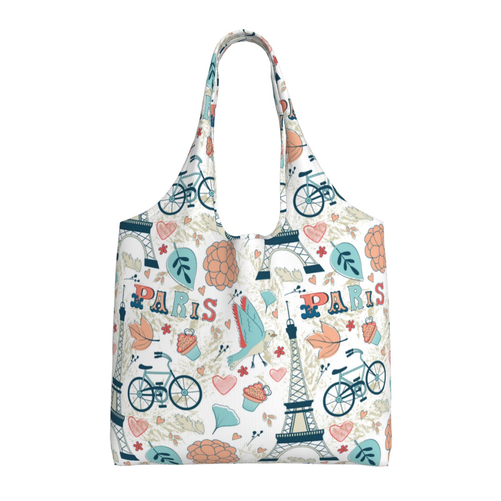 Qekee Eiffel Tower for Canvas Aesthetic Tote Bag for Women Beach Bag ...