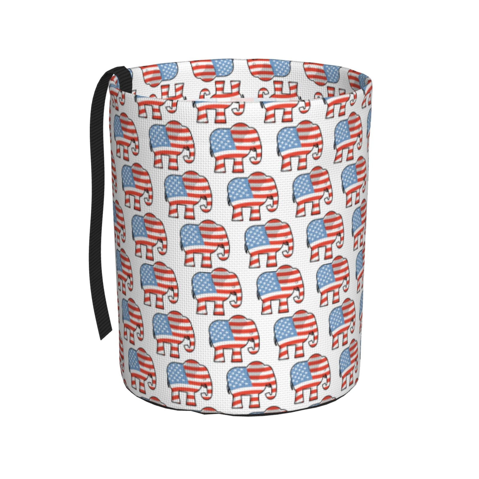 Qekee Elephant Print Automotive Waterproof Portable Collapsible Trash ...