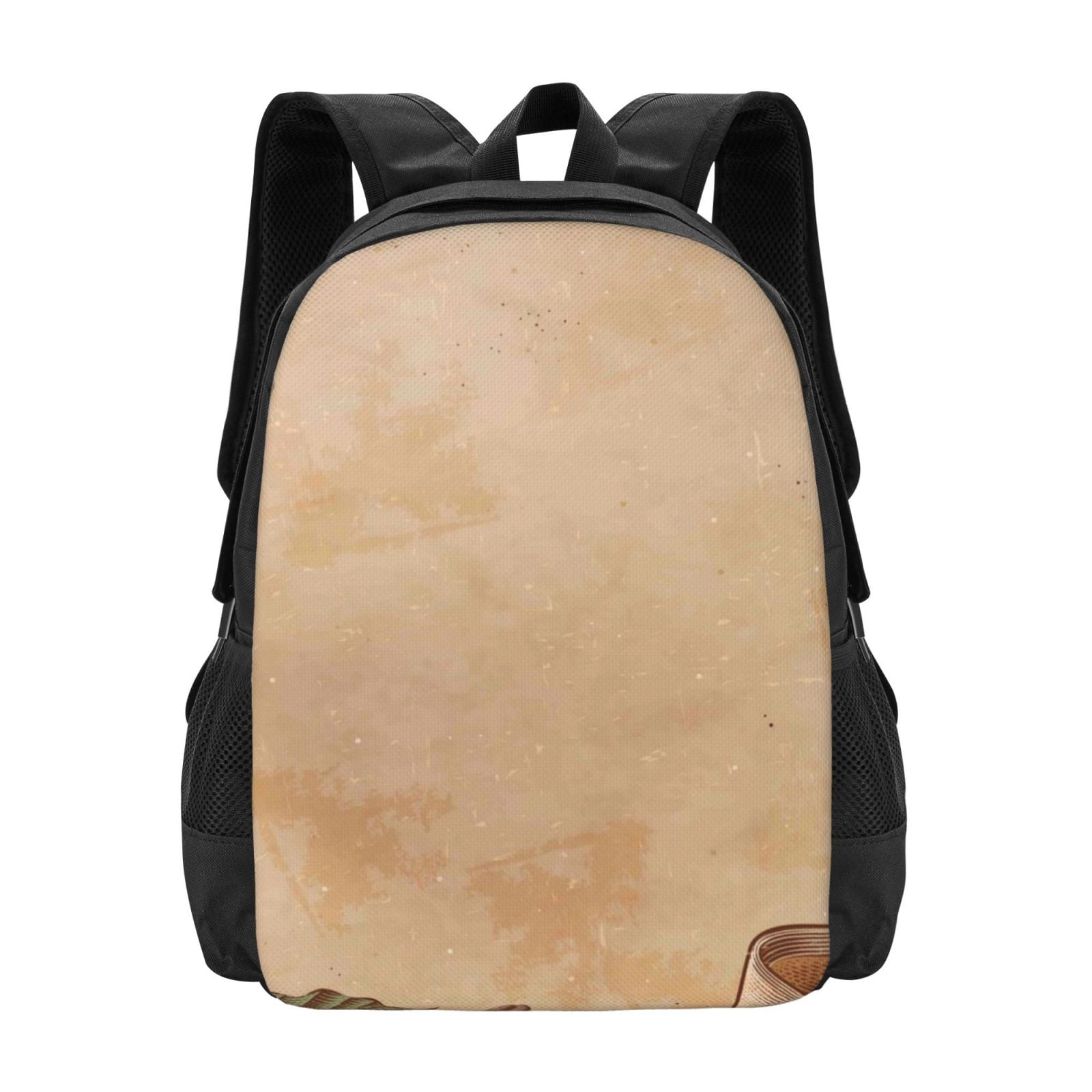 Qekee Engraved Coffee On Kraft Paper for Travel Laptop Backpack for ...