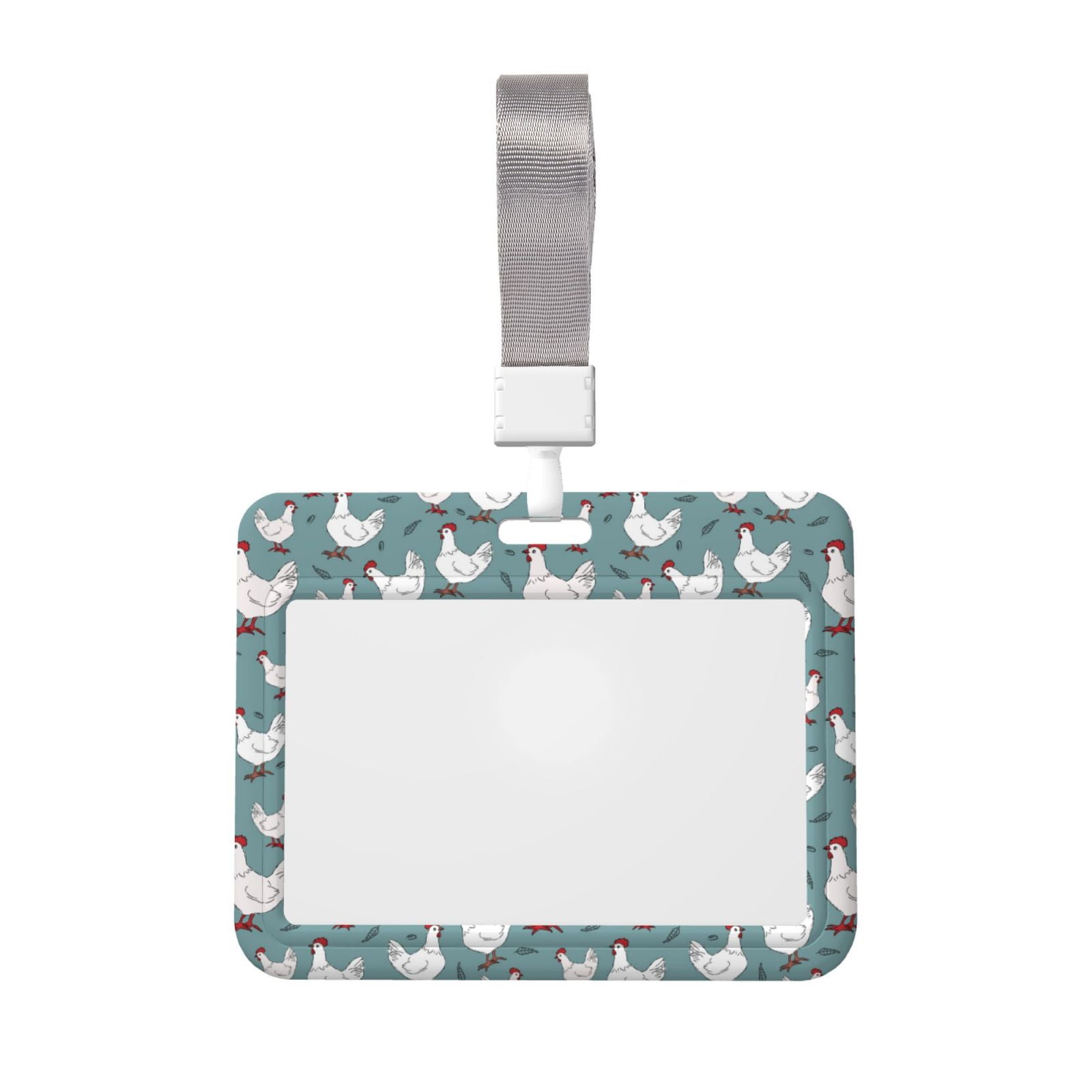 Qekee Farm Birds Print Card Badge Holder,Clear Name Tag ID Card ...