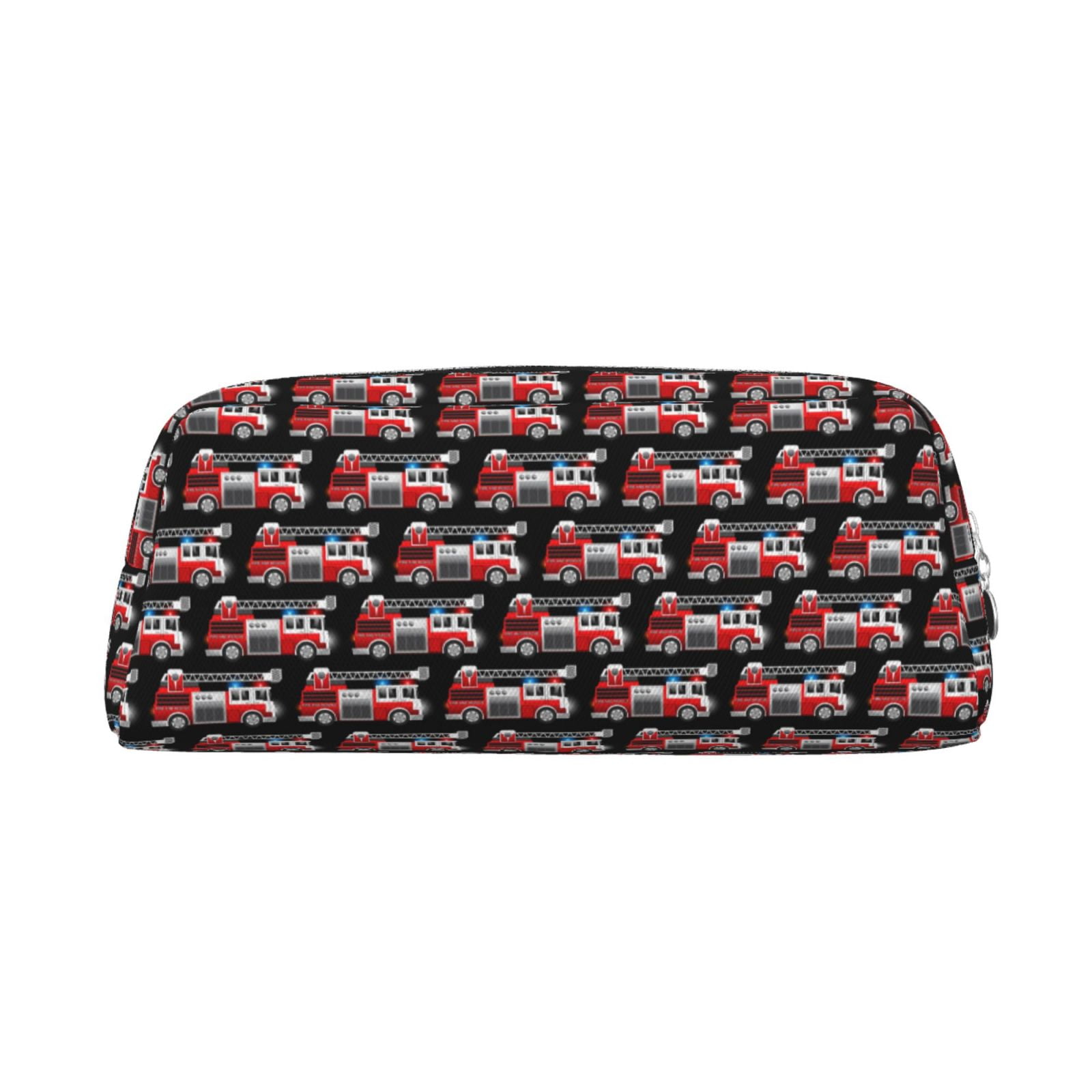 Qekee Fire and Rescue Truck print Pencil Case Student Pencil Pouch Coin ...