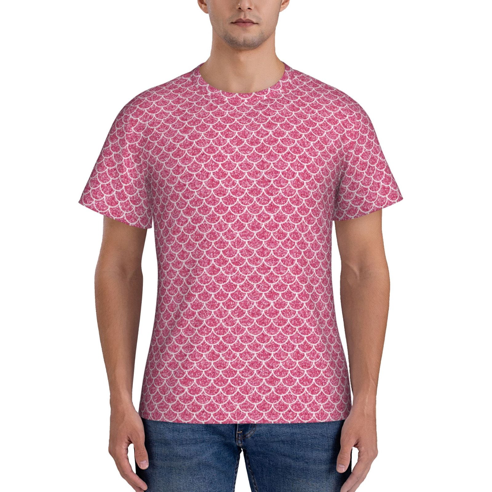 Qekee Fish Scales Classic Fit T-Shirt Men's Shirt Men's Tight Short ...
