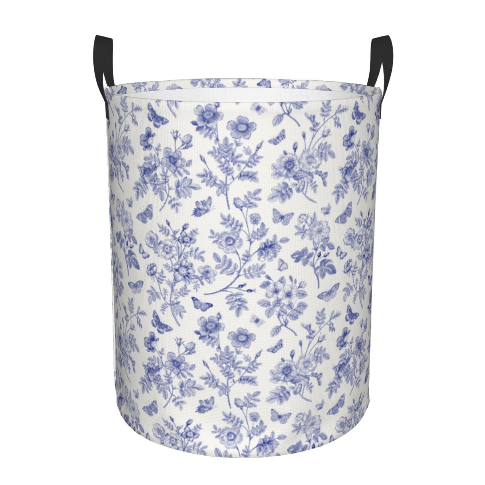 Qekee Floral Butterfly print Laundry Hamper Basket, Hamper Basket for ...